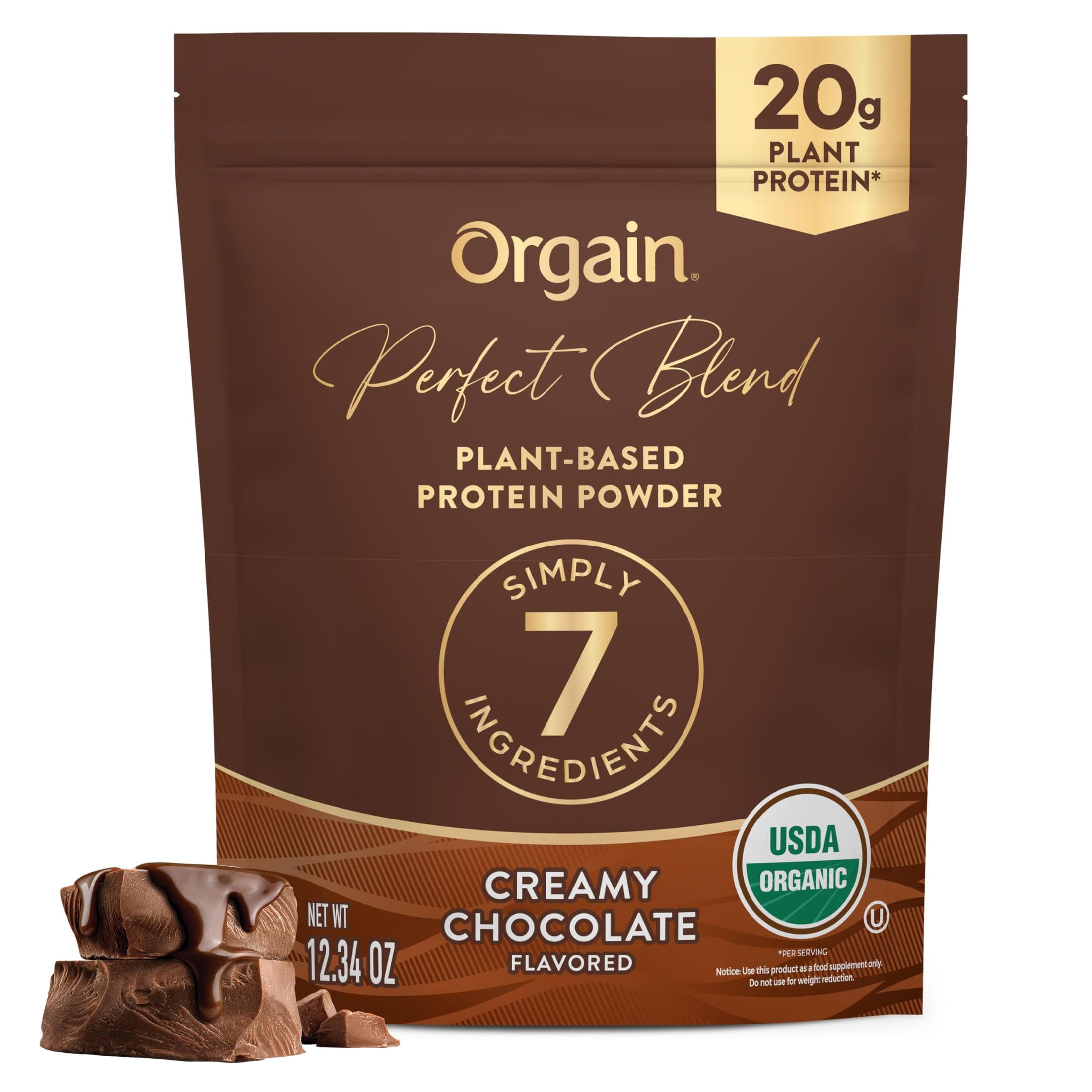Orgain® Organic Perfect Blend Plant Based Protein Powder, Chocolate, 12 ...