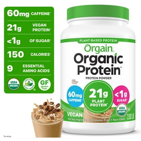 (2 pack) Orgain Organic Vegan 21g Protein Powder, Plant Based Shake ...