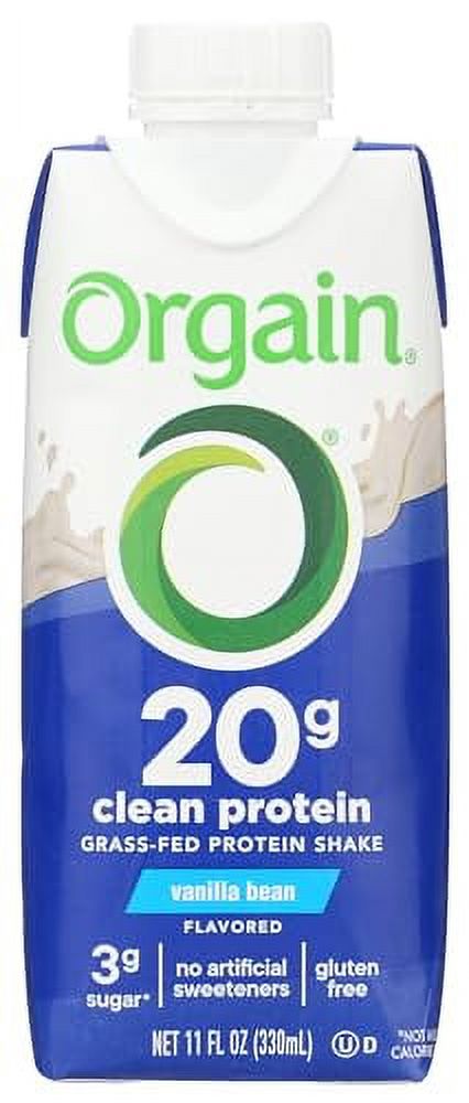 Orgain Whey Protein Shake Vanilla Bean, 11 oz - Walmart.com