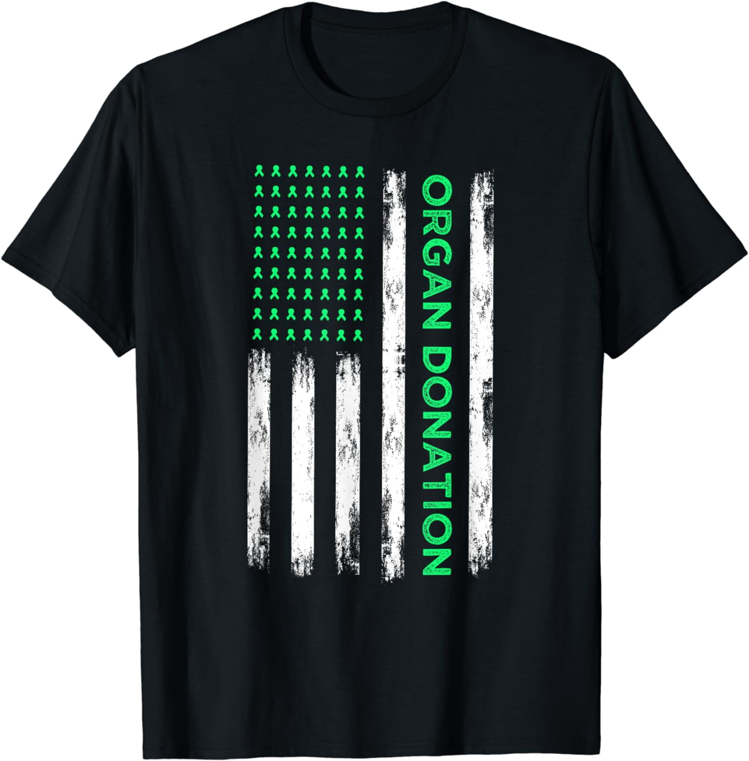 Organ Donation Shirt Donation Awareness Month USA flag T-Shirt ...