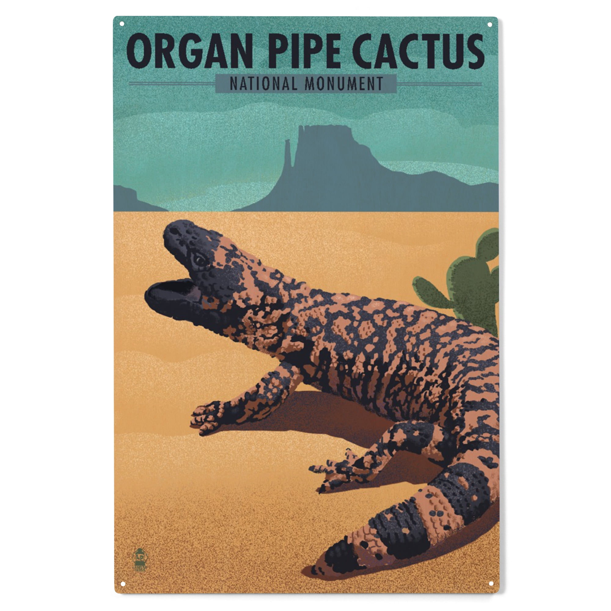 Organ Pipe Cactus National Monument, Arizona, Gila Monster, Lithograph ...