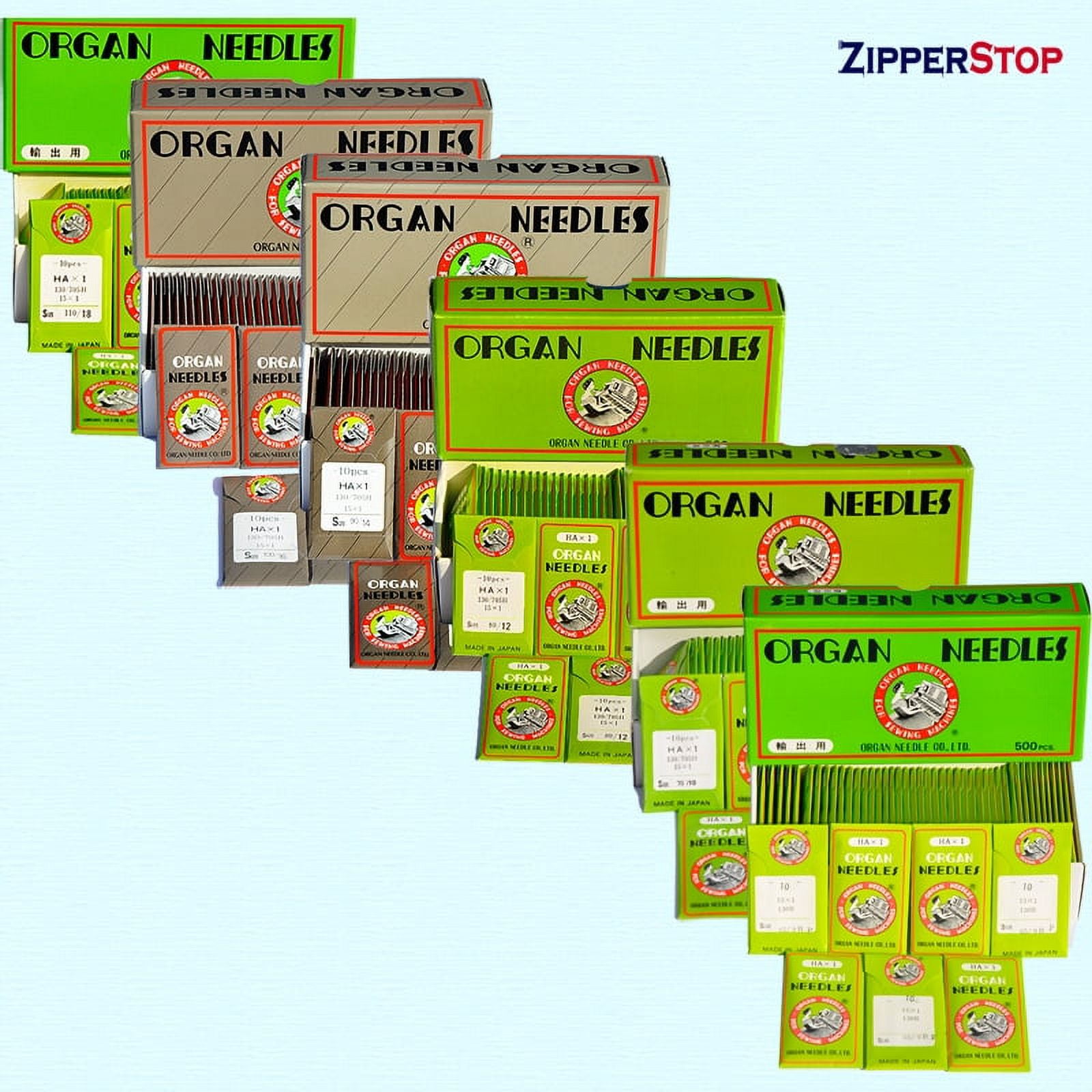 Organ Sewing Machine Regular Point Needles with Flat Shank - 15x1 ...