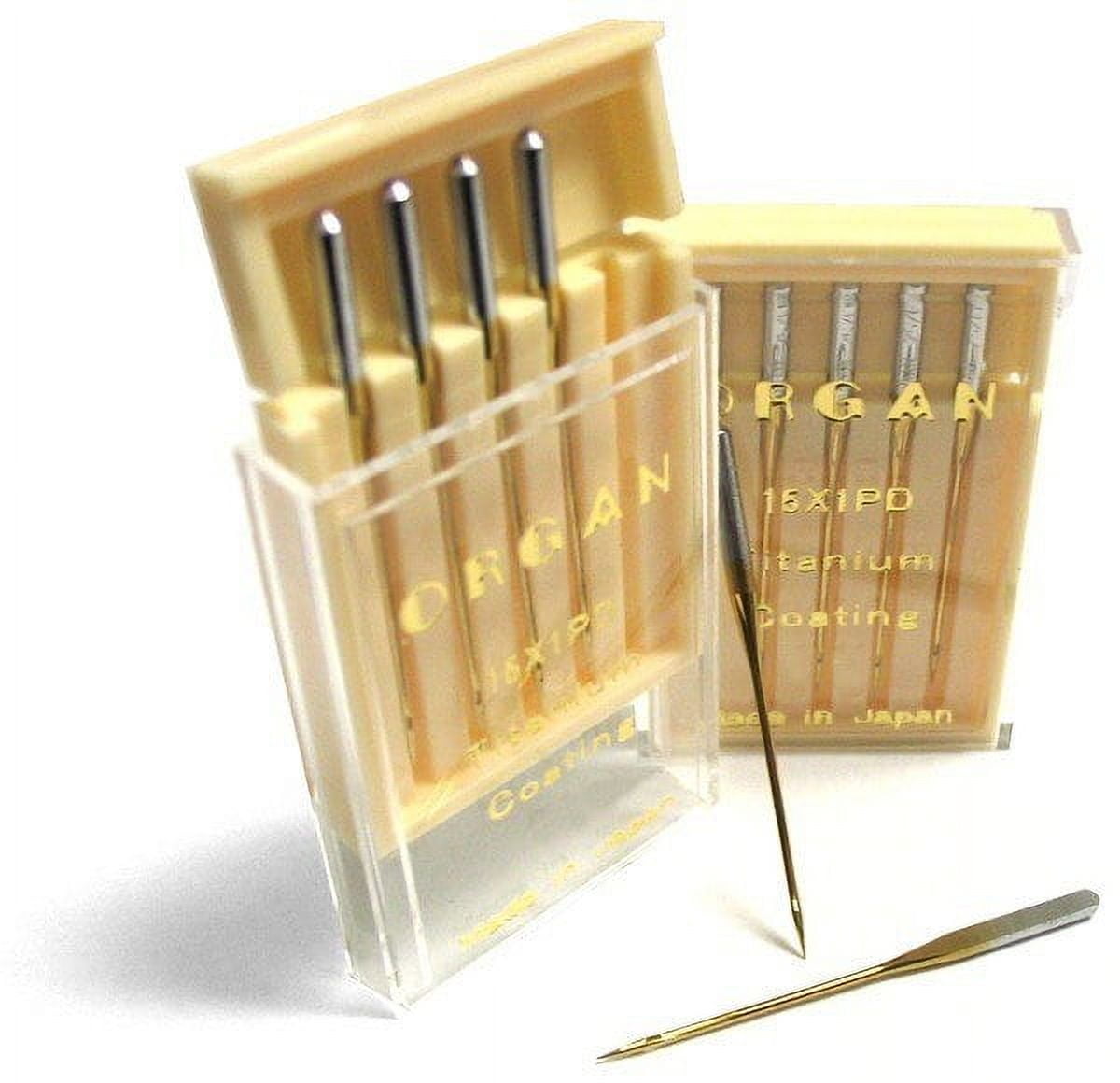 Organ Titanium Coated Embroidery Needles - 100 Needles - 15X1PD-90/14 ...