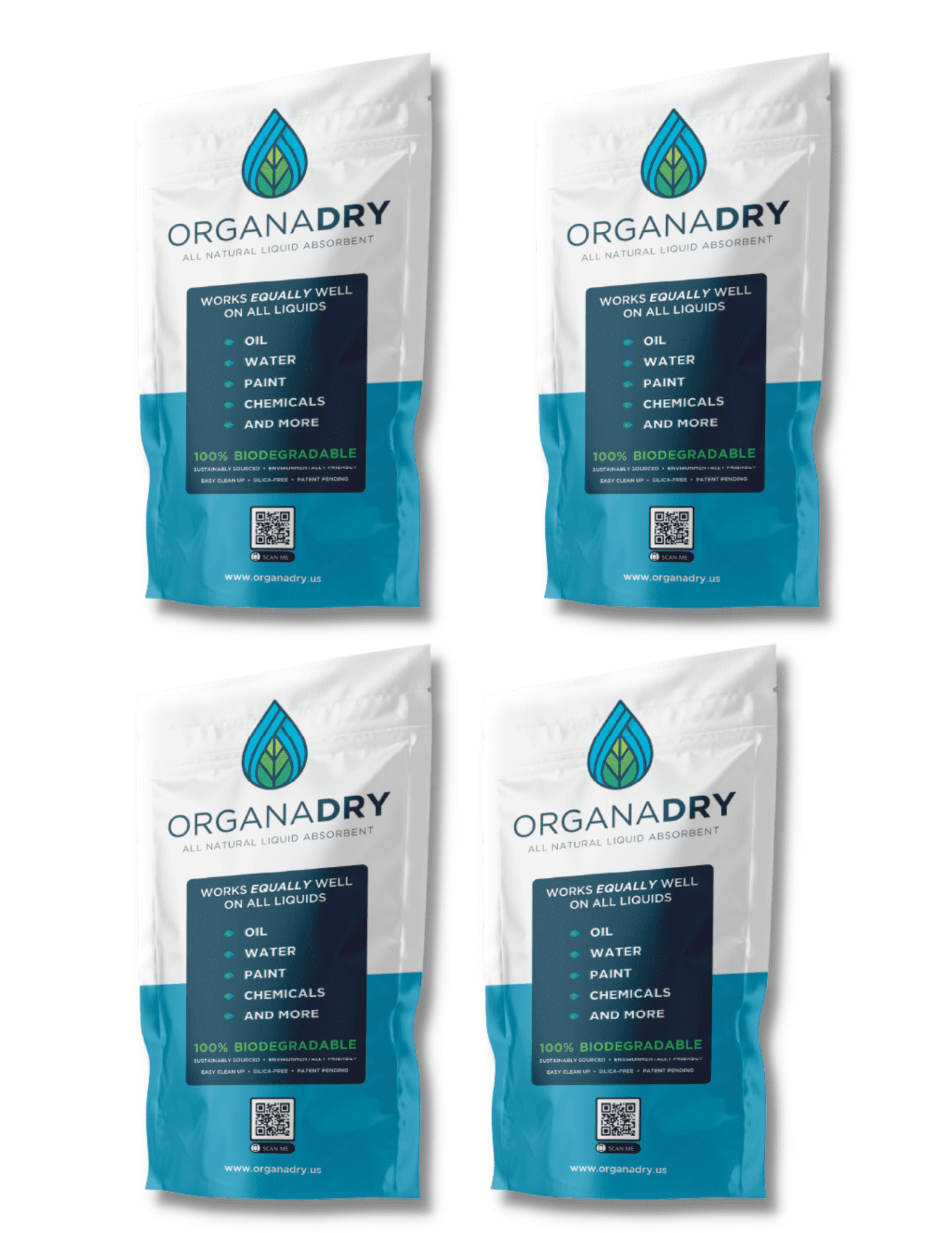 OrganaDry All Natural Liquid Absorbent | 100% Biodegradable | Silica ...
