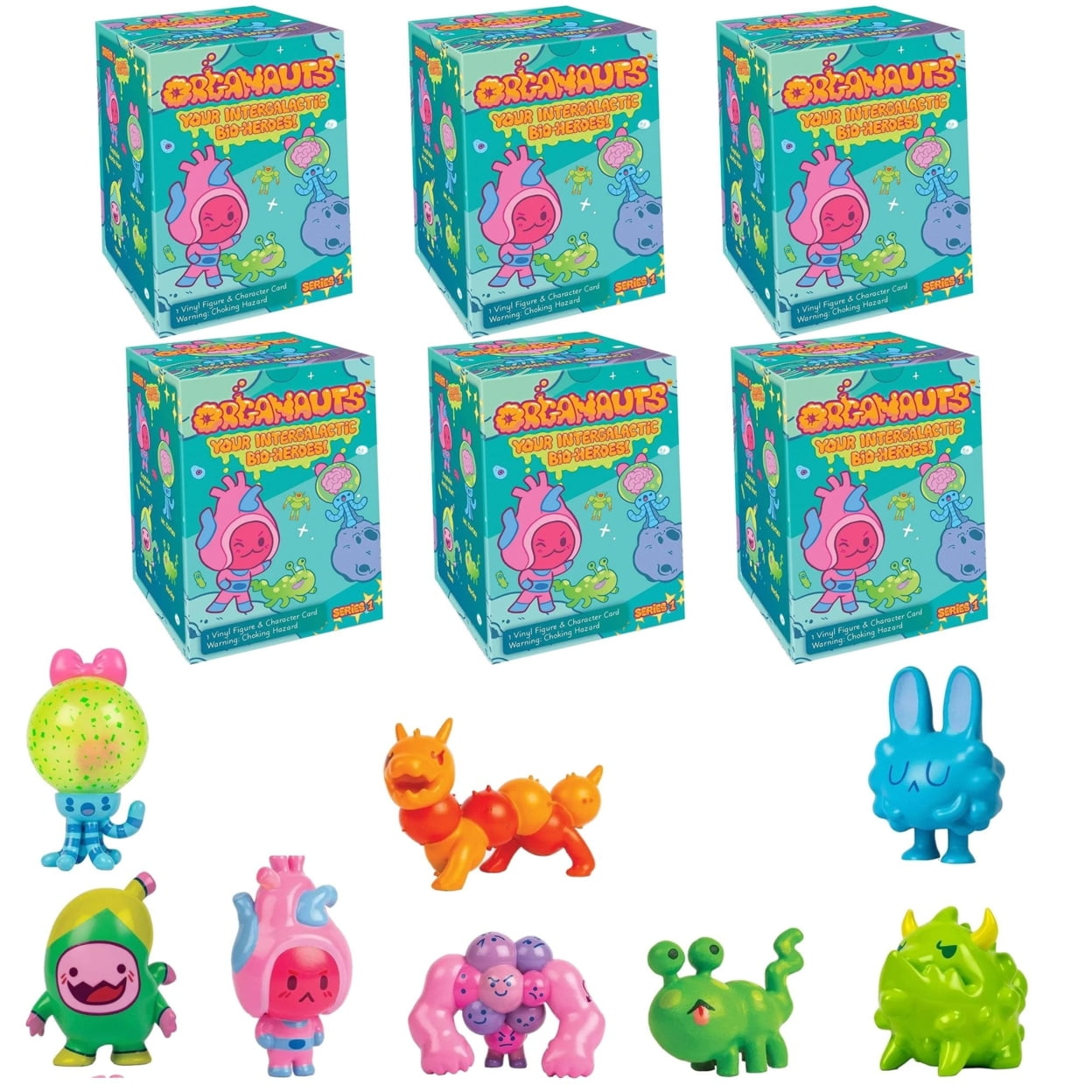 Organauts Organ Learning Toy Figures 6pk Space Bio-Heroes Know Yourself ...