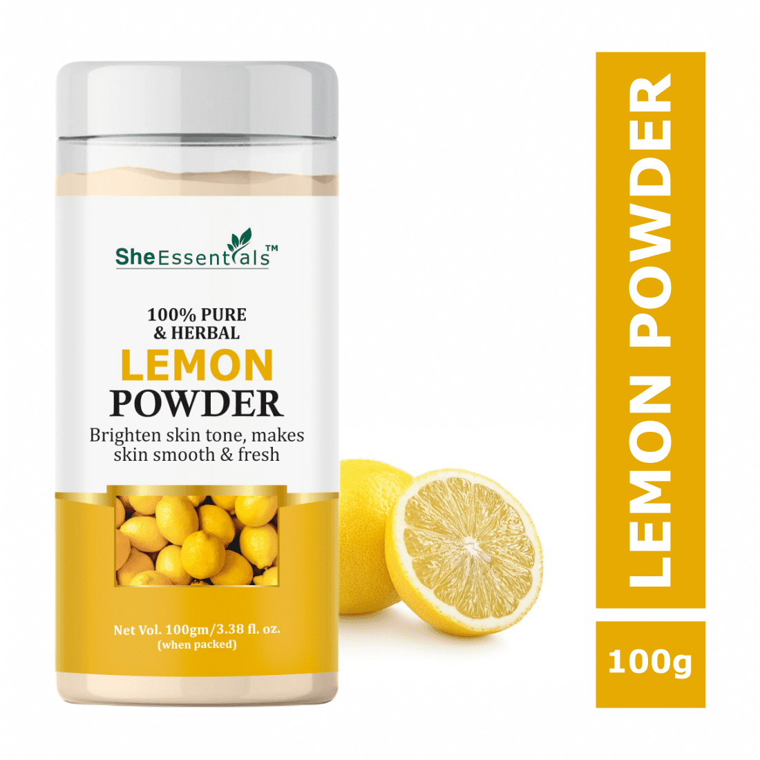 Organic 100% Pure Lemon Fruit Peel Powder - Walmart.com