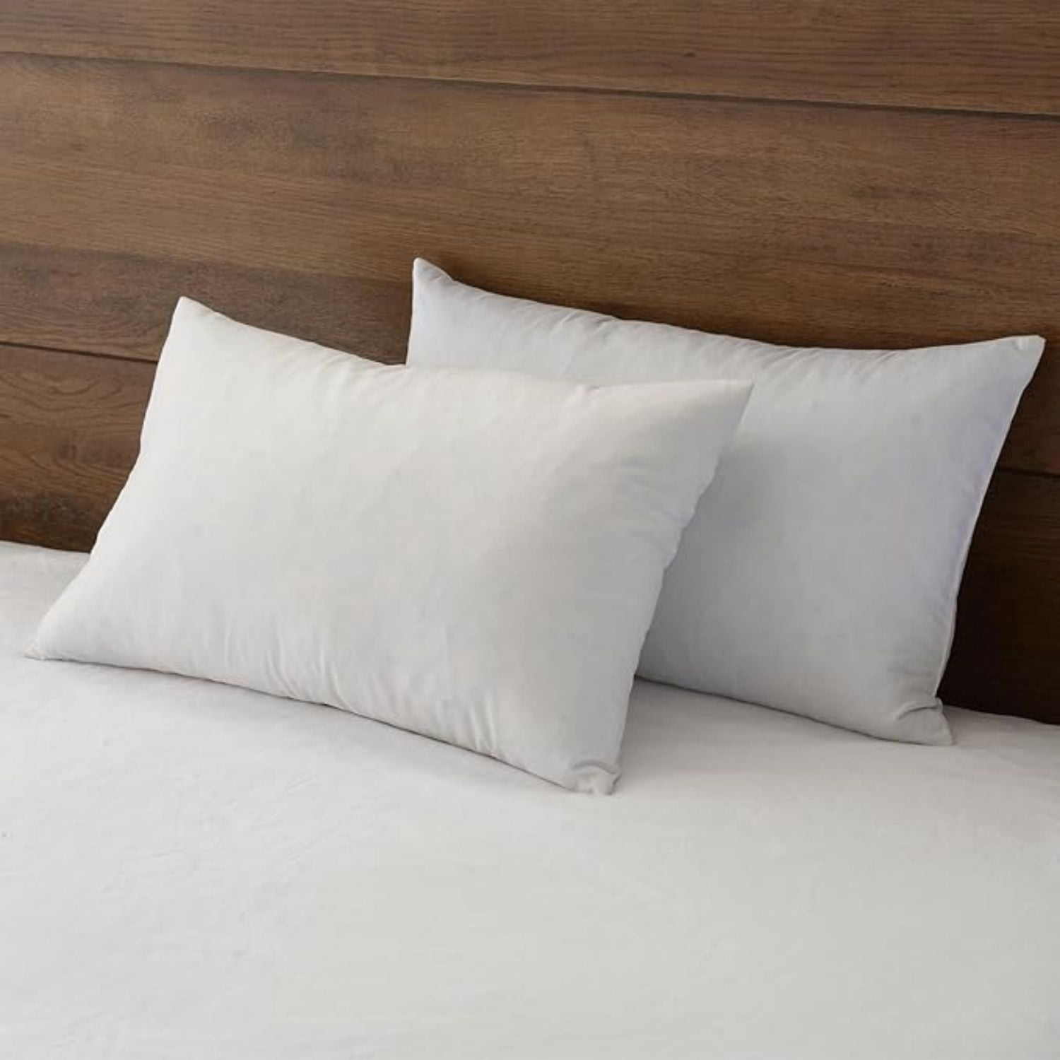 Organic 12x20 Feather Down Throw Pillow Inserts Set of 2, 100% Cotton ...