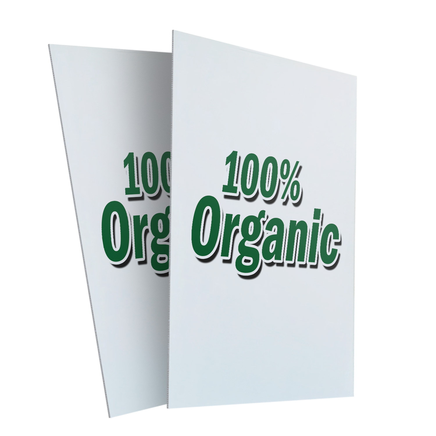 Organic (2-PACK) 24" x 36" Plastic Signs | Sign Insert 4mm Corrugated ...