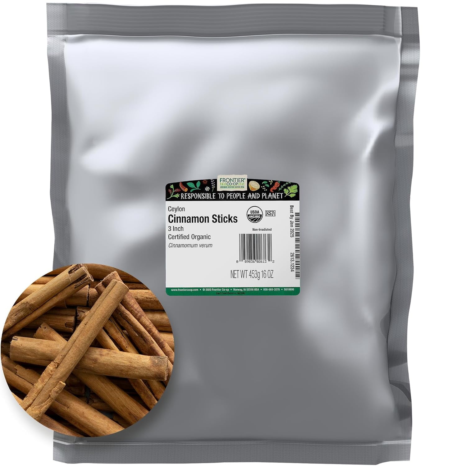 Organic 3" Ceylon Cinnamon Sticks, 1lb - Bulk Cinnamon Sticks for ...