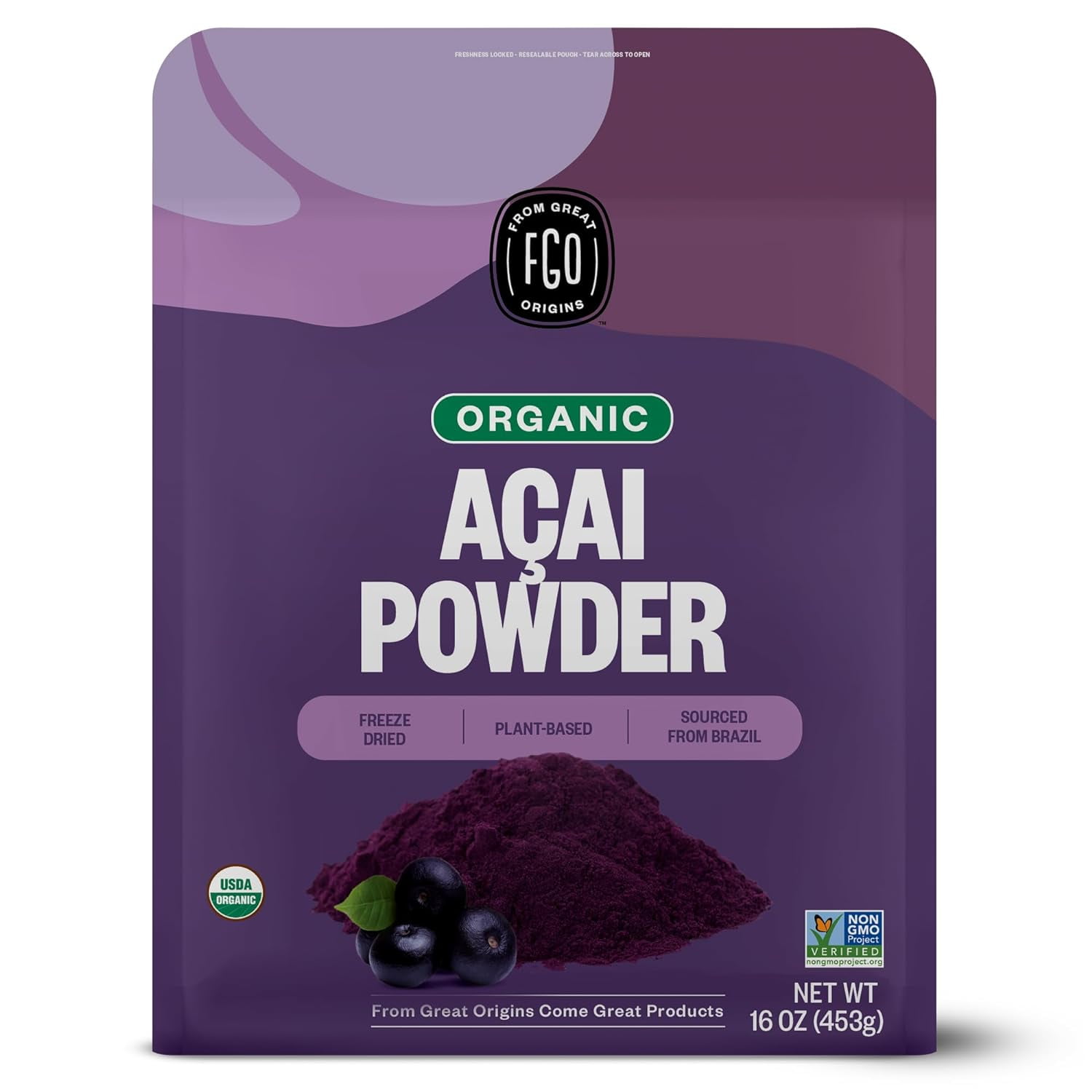Organic ACAI Powder (Freeze-Dried), Superfood Berry From Brazil,16oz ...
