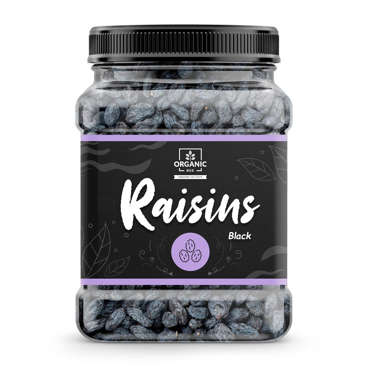 Organic Afghani Seedless Black Fresh Raisins By Organic Box 500gm ...
