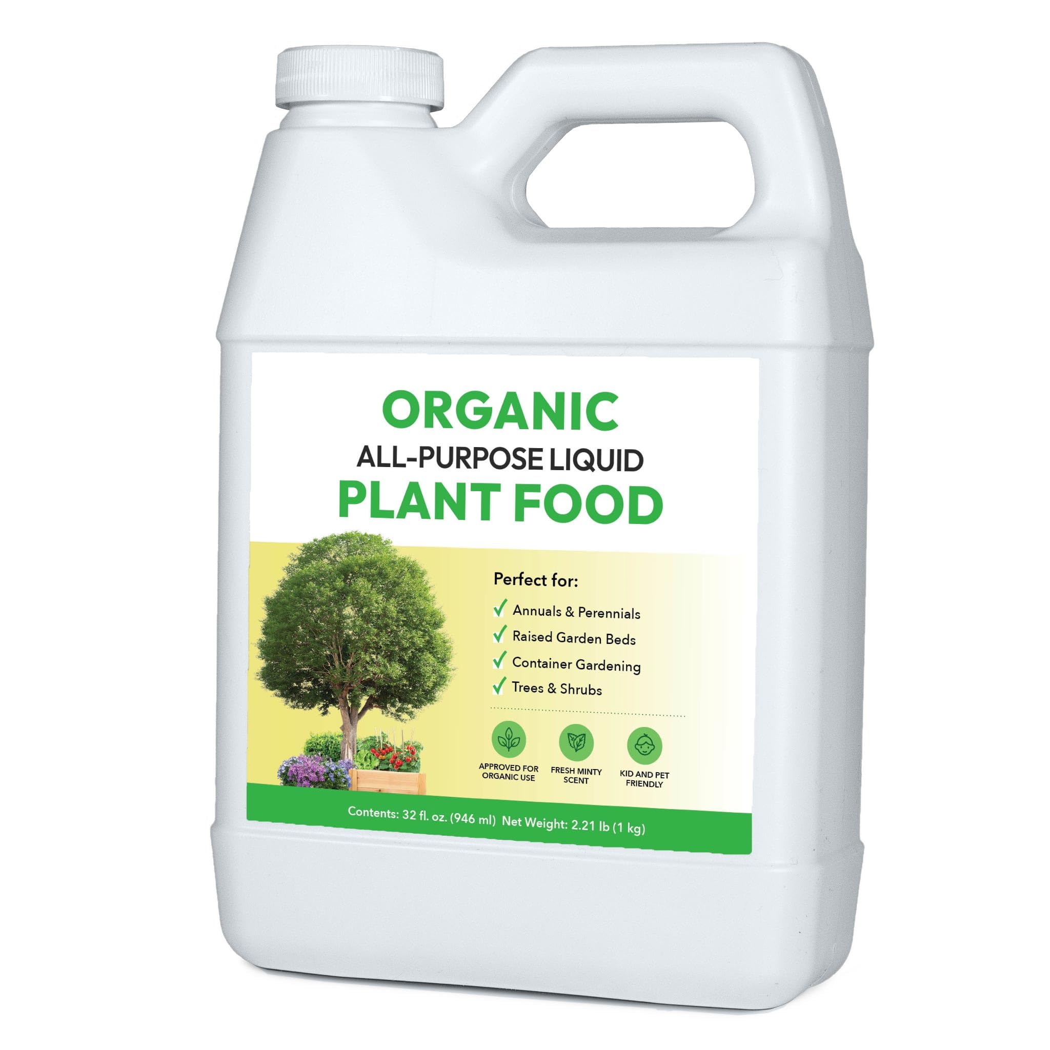 Organic All-Purpose Liquid Plant JKF25 Food - Use on Outdoor Plants ...