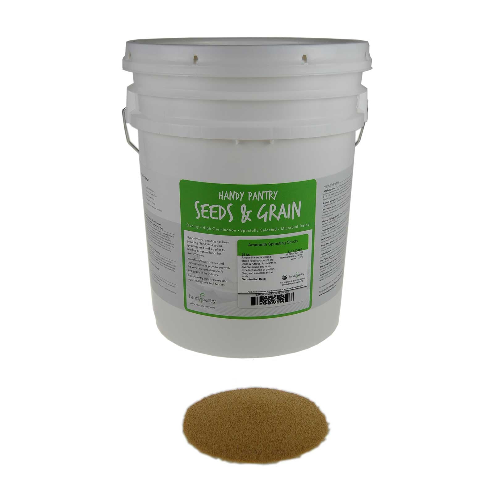 Organic Amaranth Seeds- 35 Lbs- Grain Seed for Sprouting Sprouts ...