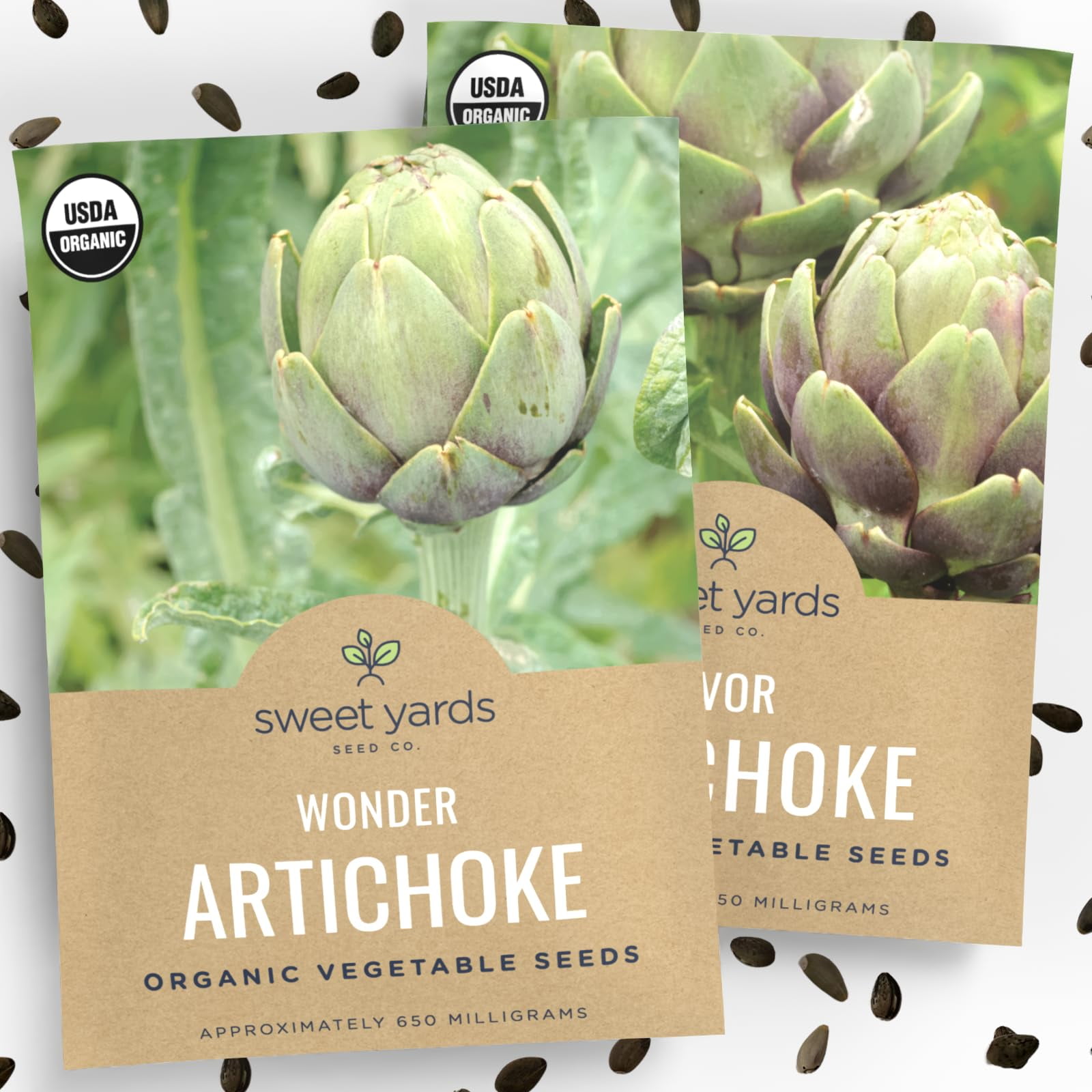 Organic Artichoke Seeds Variety Pack - MVR1 2 Individual Packs - 2025 Season - Wonder and Tavor ...