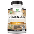 Walmart Organic Ashwagandha 2,100 mg - 100 Vegan Capsules, Pure Root ...