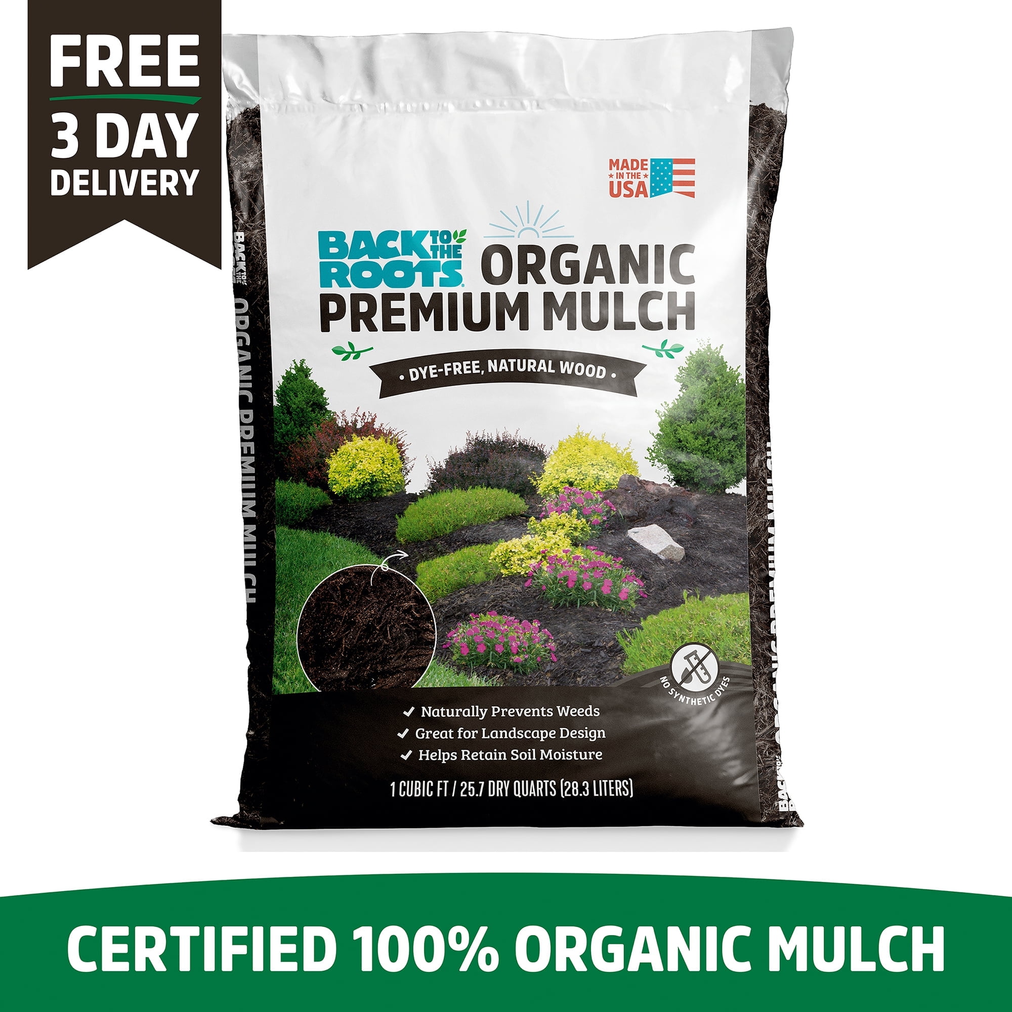 Organic Bark Bagged Mulch, 1 Cubic Foot - Walmart.com