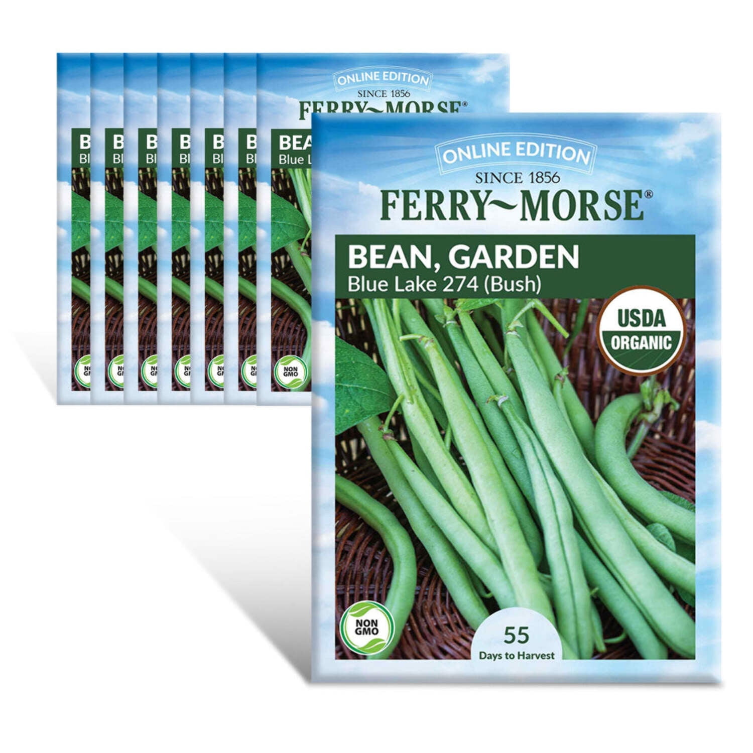 Ferry-Morse Online Edition Bean Blue Lake Bush 274 Organic Seeds - 8 ...
