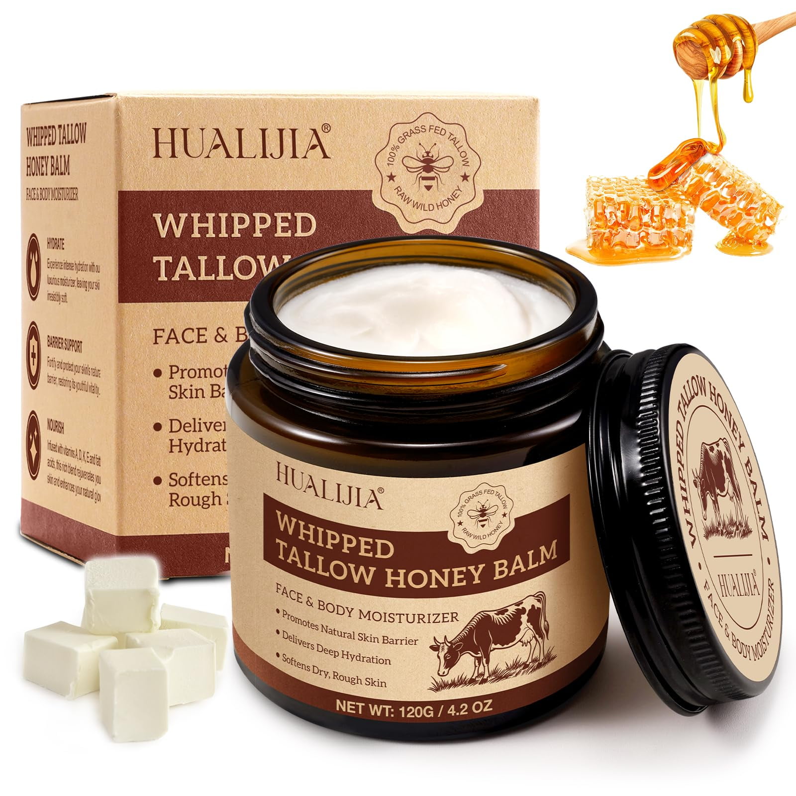 Organic Beef Tallow for SAF21 Skin, Tallow and Balm (4.2 Oz), Tallow ...