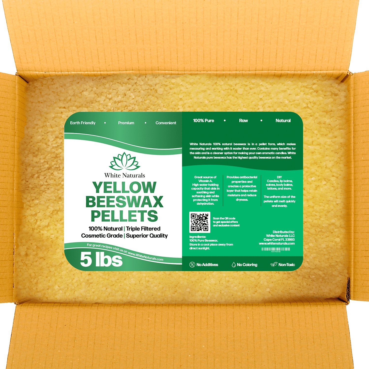 Organic Beeswax Pellets 5lb, Yellow, Pure, Cosmetic Grade, Bees Wax ...