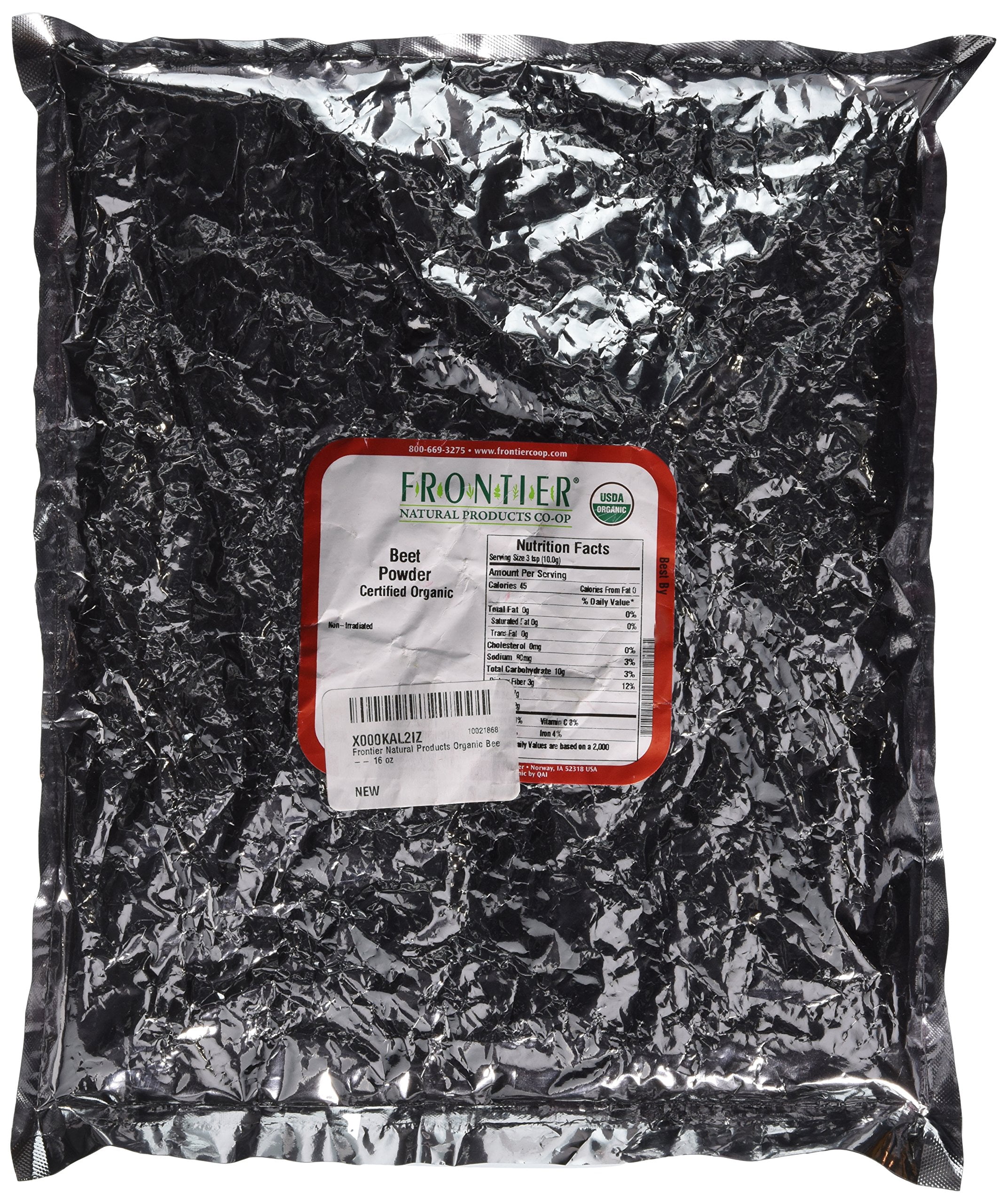Organic Beet Powder Frontier Natural Products 1 lb Bag - Walmart.com