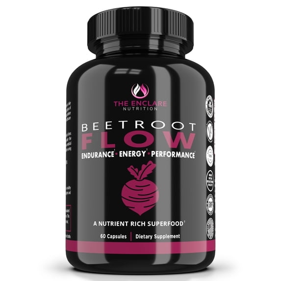 The Enclare Nutrition Organic Beet Root Capsules 1300mg, Natural Nitric ...
