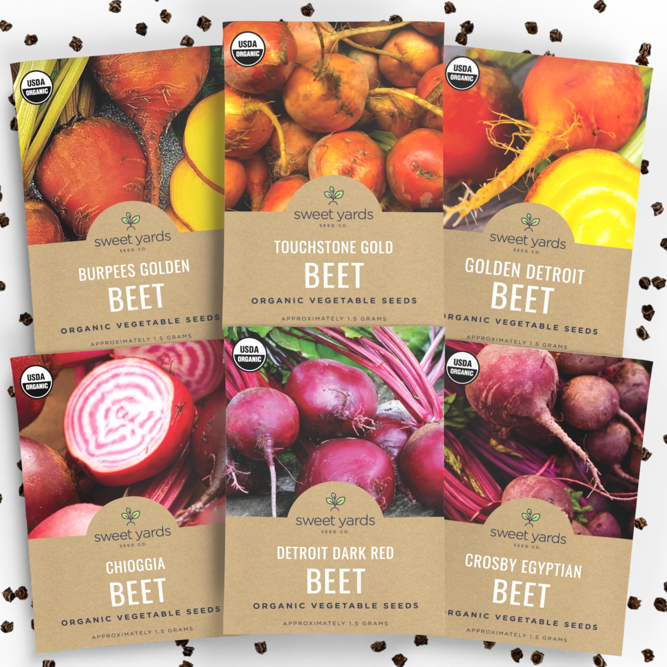 Organic Beet Seeds Variety Pack - MVR1 6 Individual Packs - 2025 Season ...