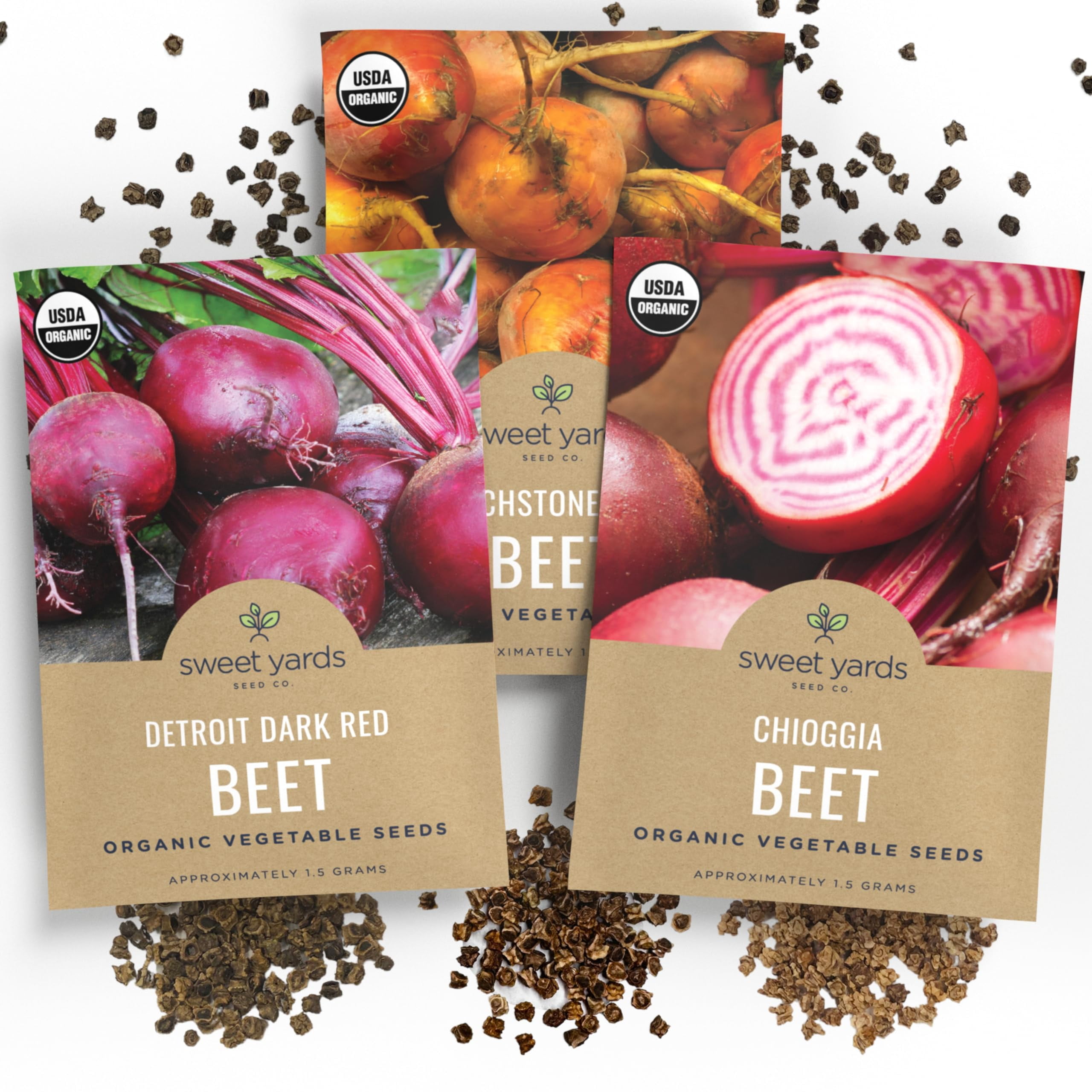 Organic Beet Seeds Variety Pack - Non-GMO USDA Certified Organic Open ...