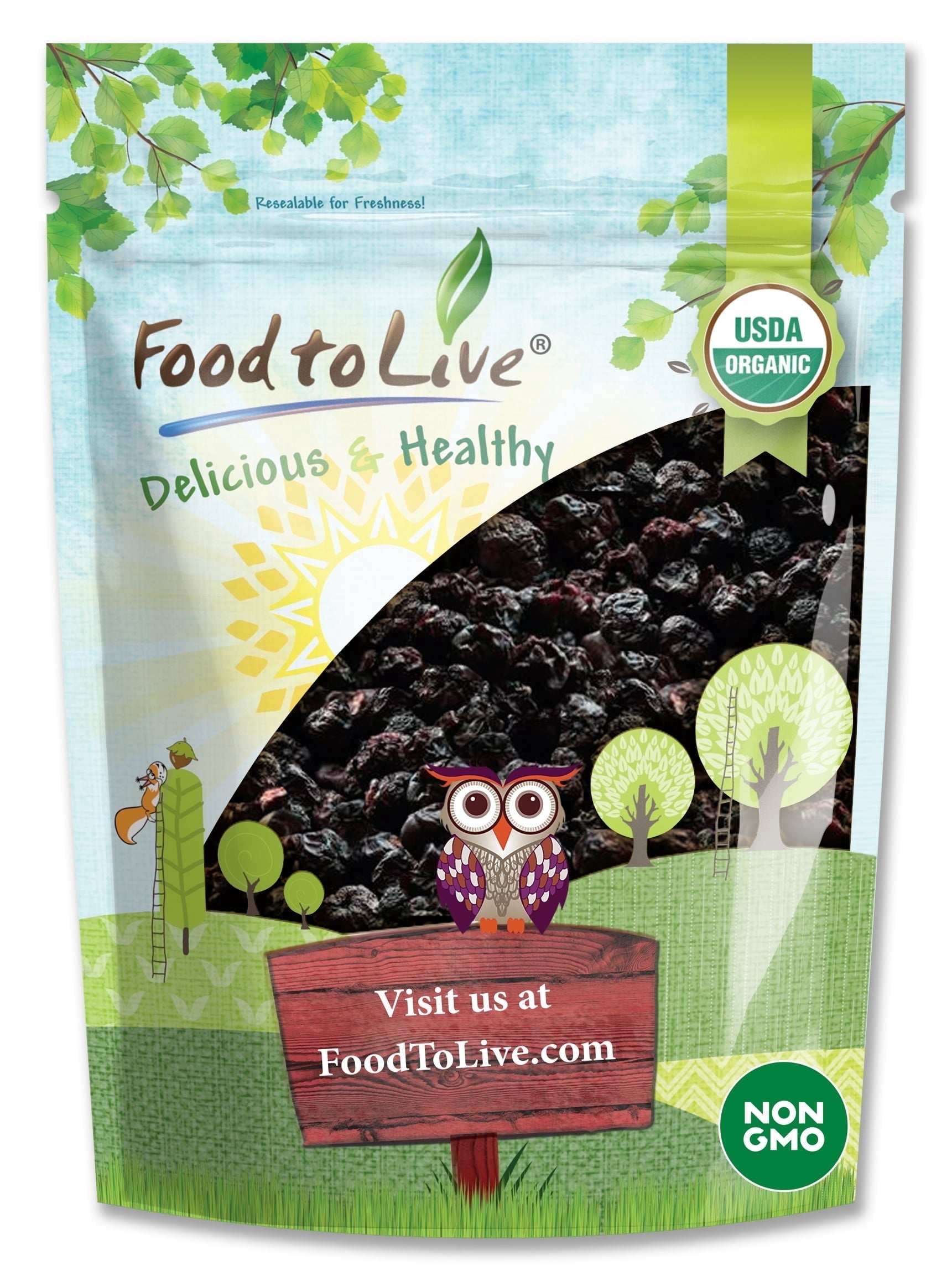 Food to Live Bing Cherries 1 Pound Dried Tart Fruit - Walmart.com
