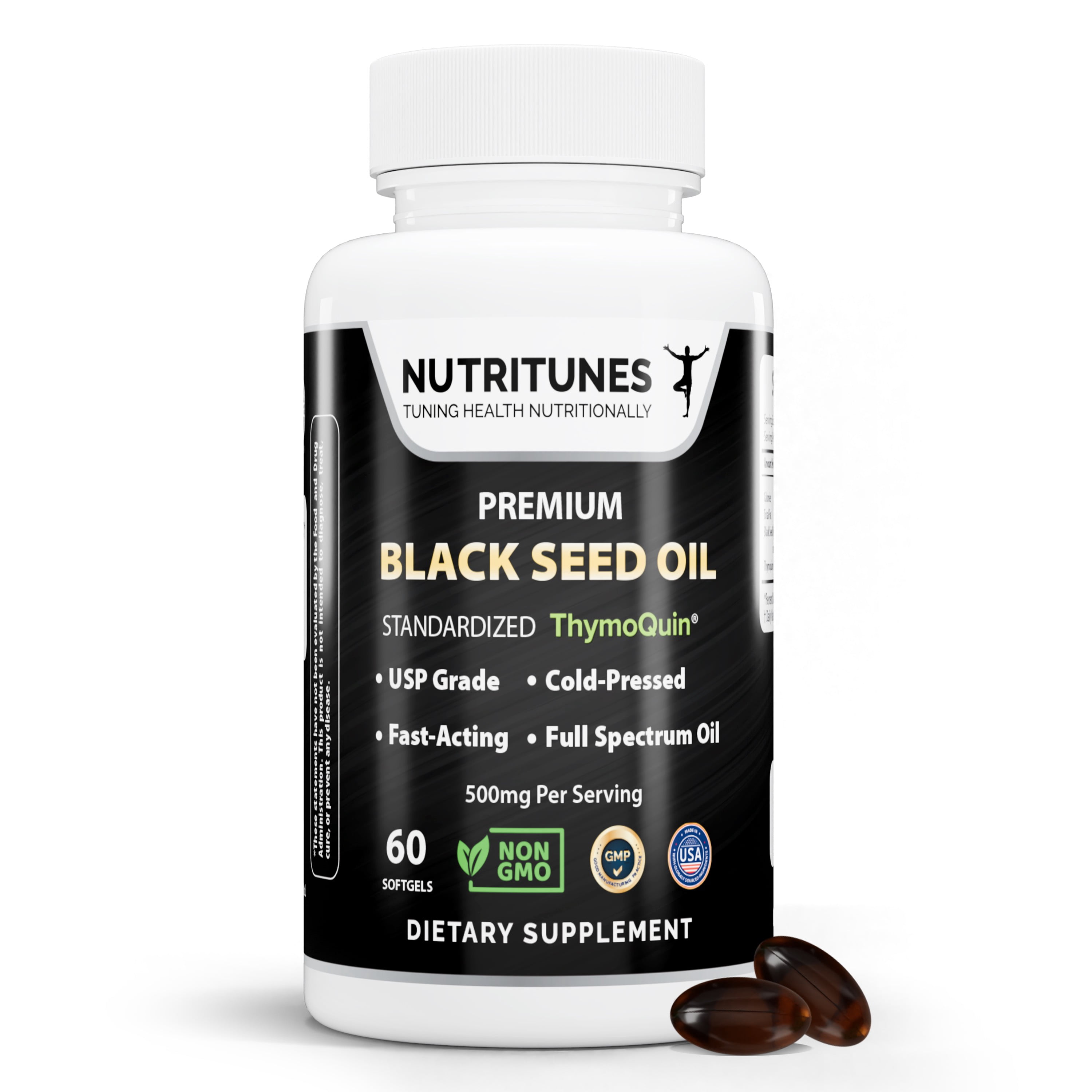 Organic Black Cumin Seed Oil 3% Thymoquinone–Cold-Pressed Nigella ...