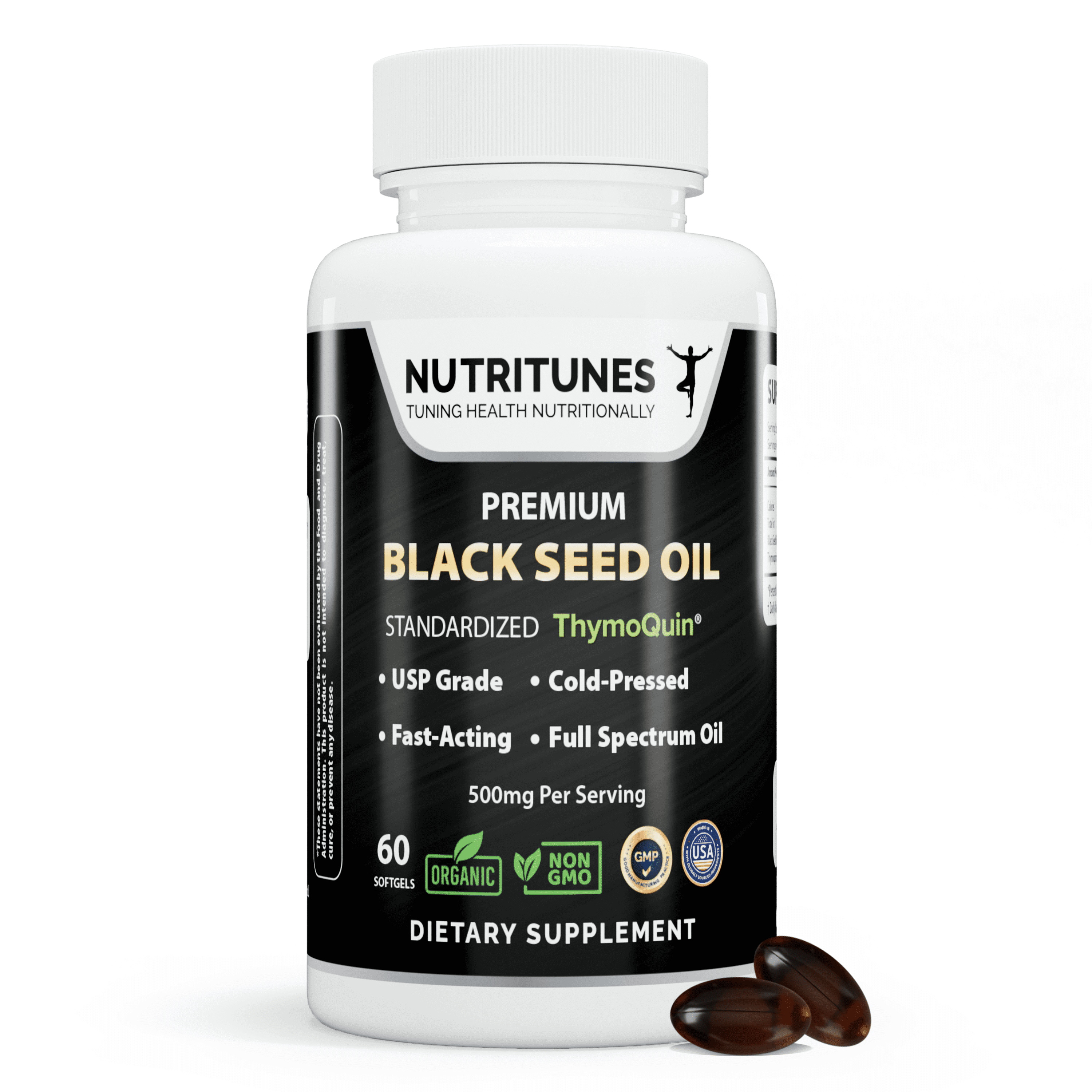 Organic Black Cumin Seed Oil 3% Thymoquinone–Cold-Pressed Nigella ...