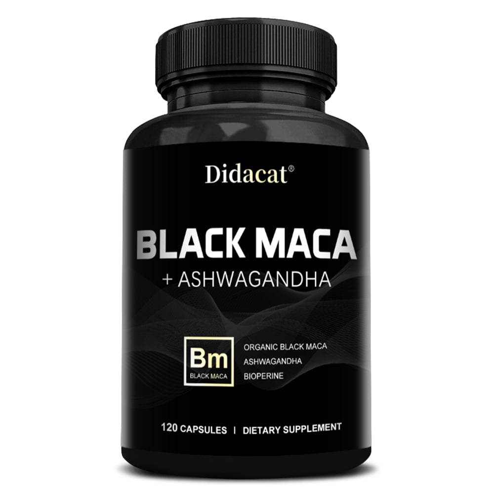 Organic Black Maca Root With Ashwagandha Highest Potency Black Maca Root Capsules For Men