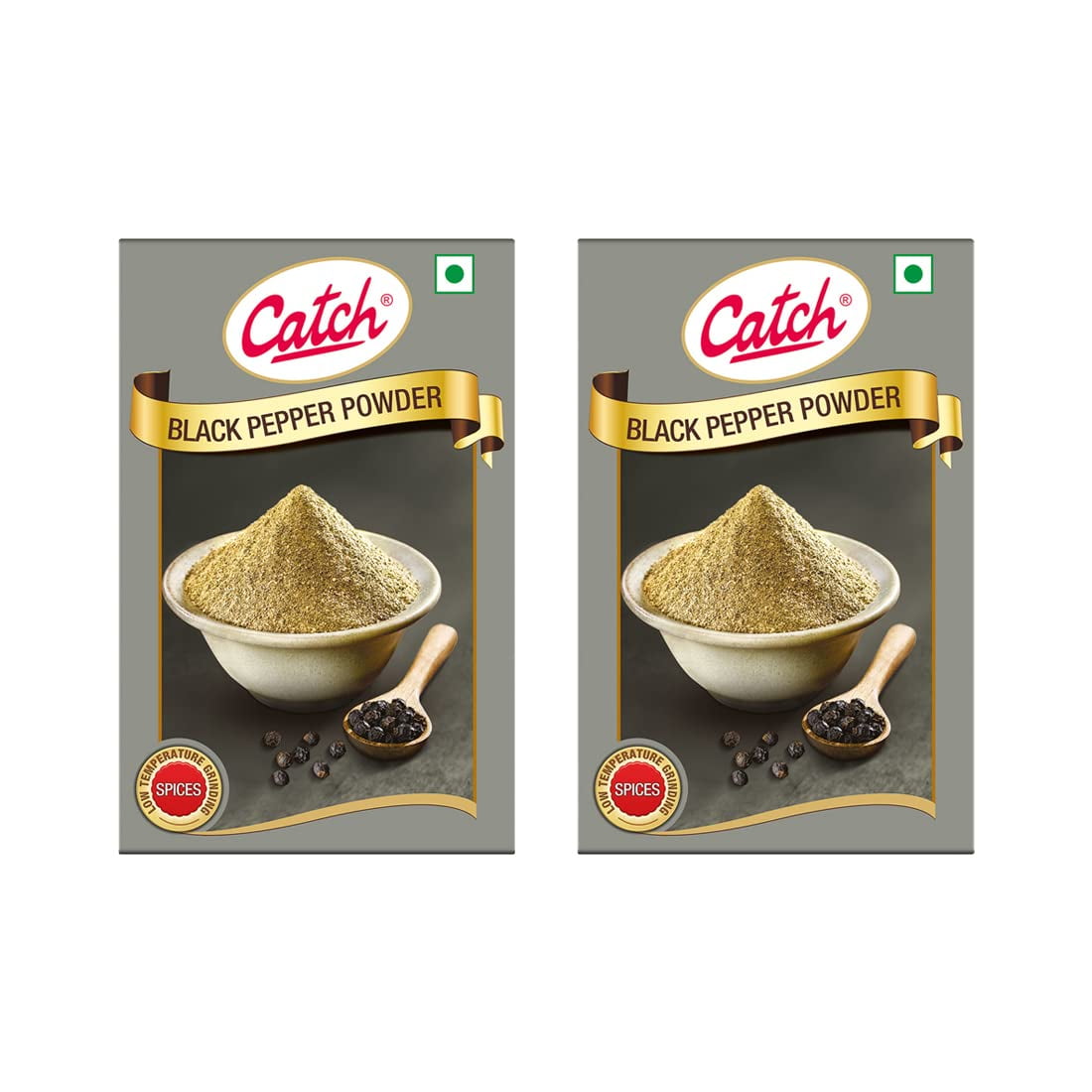 Organic Black Pepper Powder By Catch 50gm, 1.7 Ounce | Pack Of 2 ...