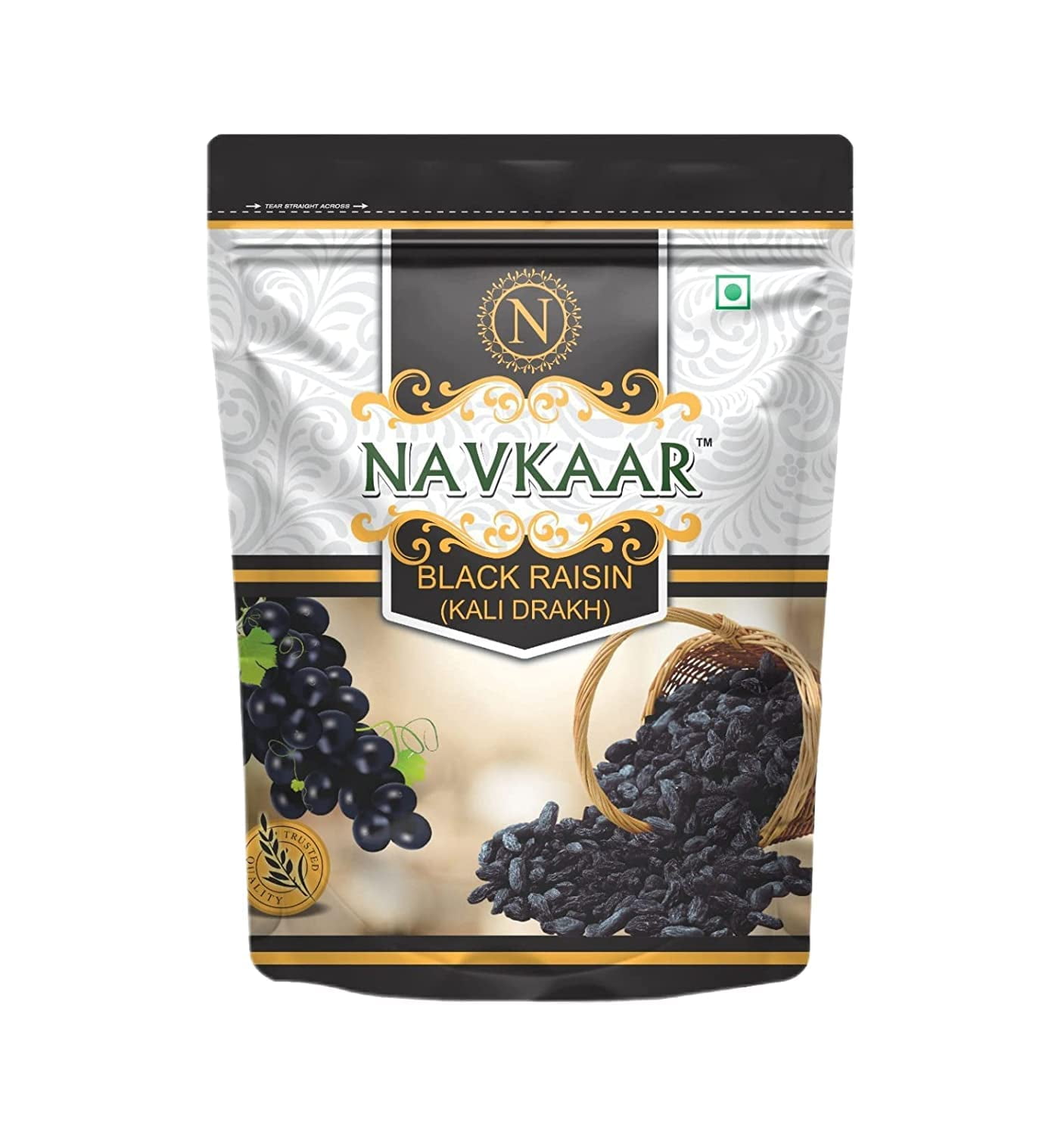 Organic Black Raisins By Navkaar 250gm, | Rich In Nutrients, Iron ...