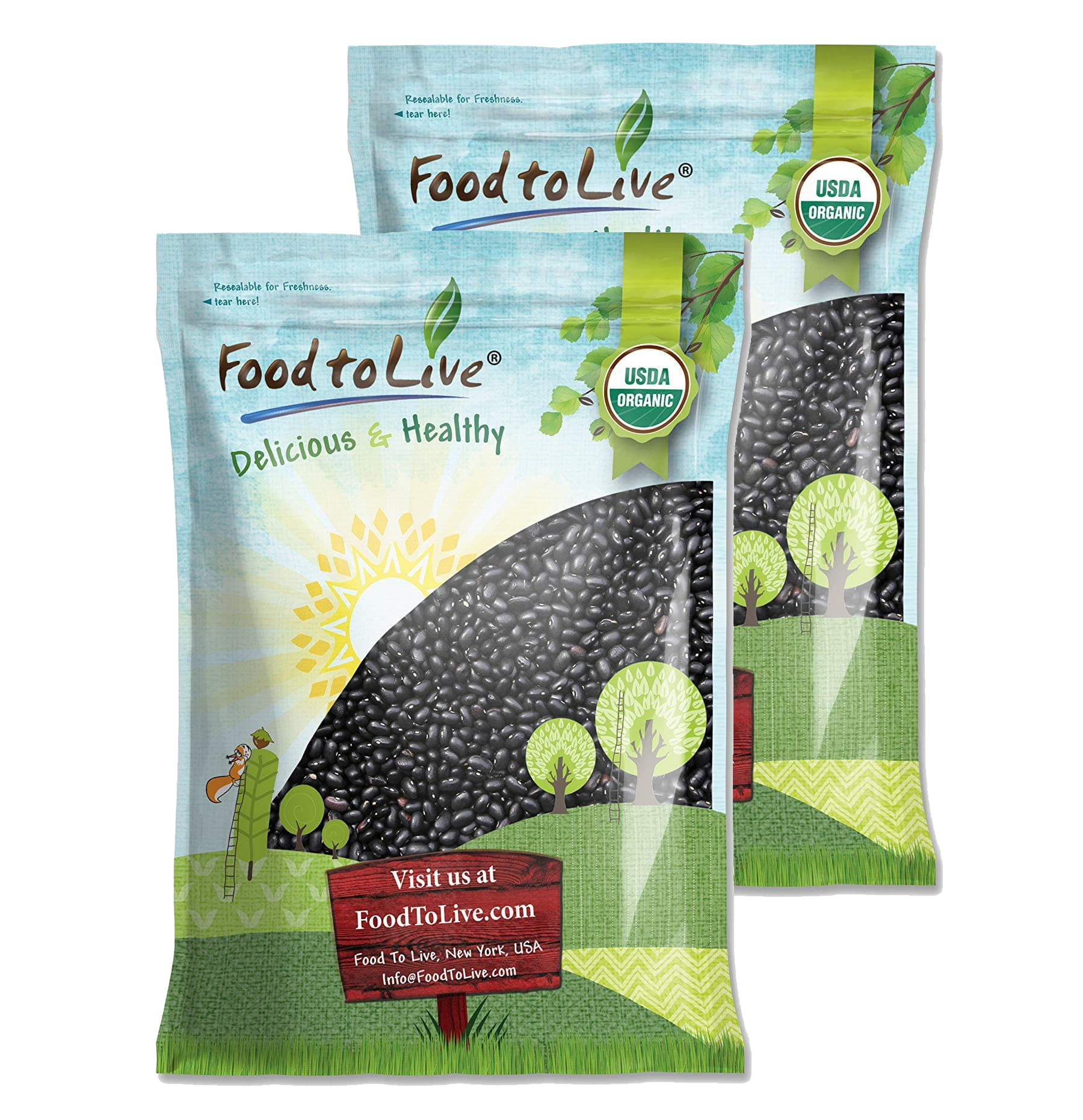 Organic Black Turtle Beans, 40 Pounds – Dried, Non-GMO, Kosher, Raw ...