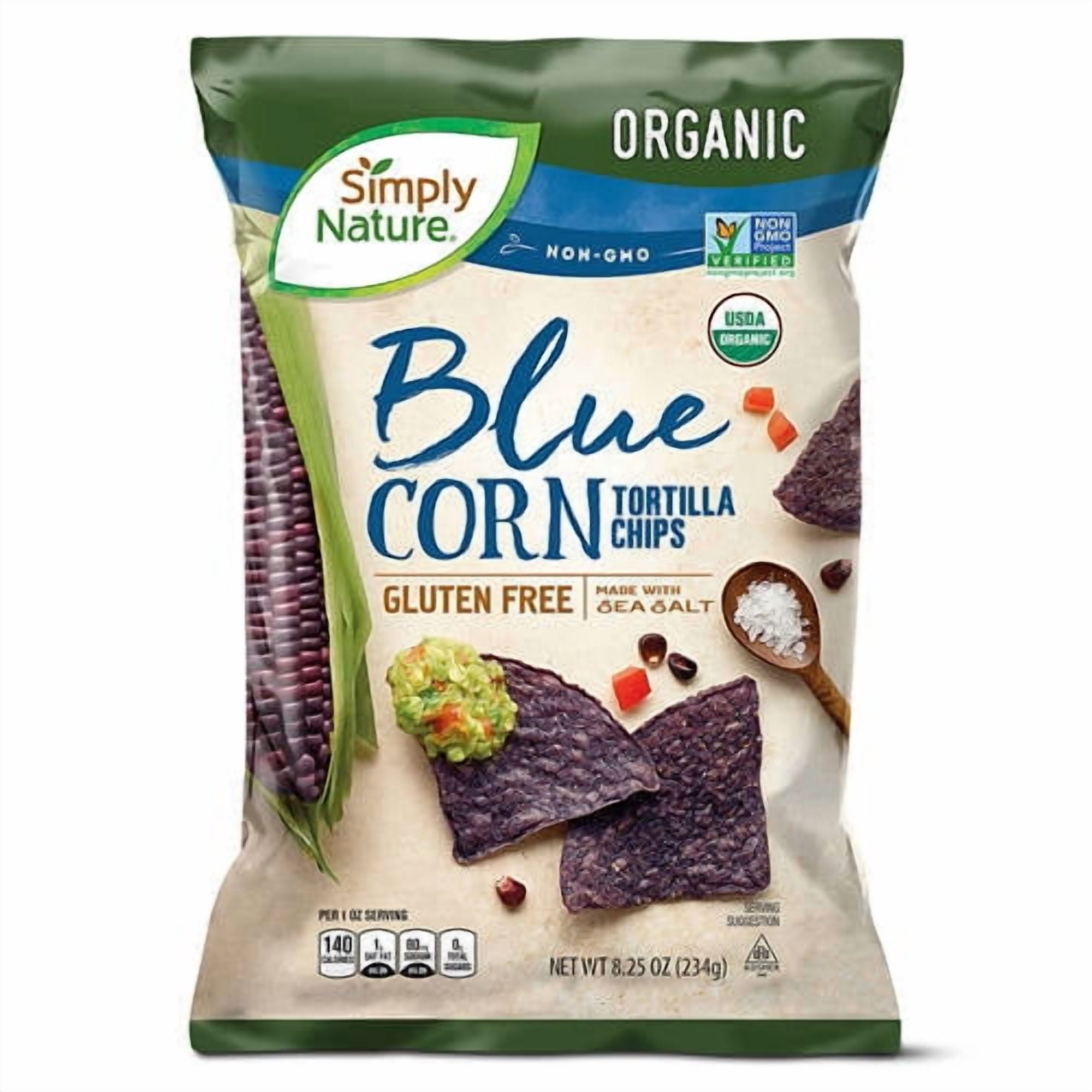 Organic Blue Corn Tortilla Chips, 8.25 oz- Pack of 5 - Walmart.com