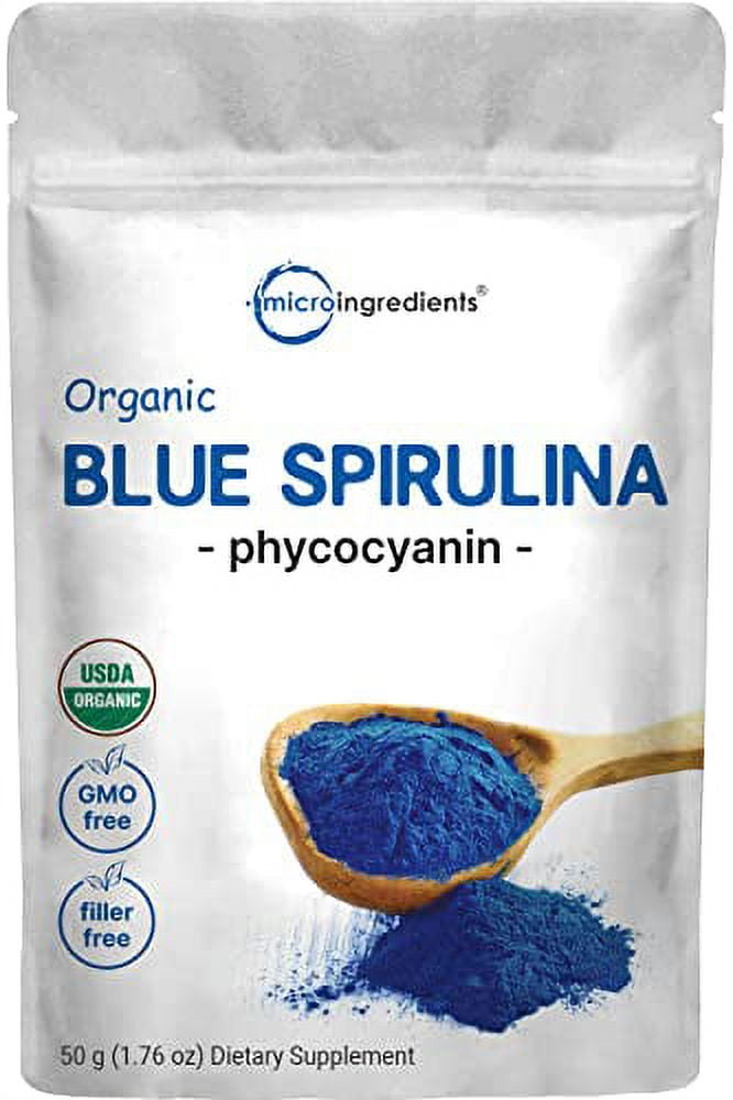 Organic Blue Spirulina Powder (Phycocyanin Extract), No Fishy Smell ...