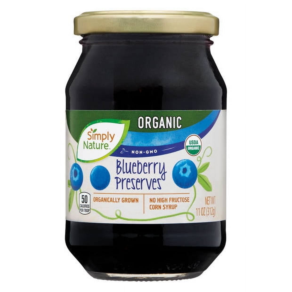 Simply Nature Organic Blueberry Preserves, Non-GMO, Perfect for ...