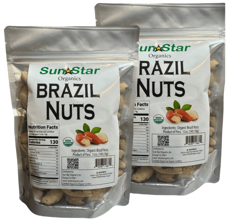 Organic Brazil Nuts - 12oz - Buttery, Nutritious Snack, Gluten-Free (2 ...