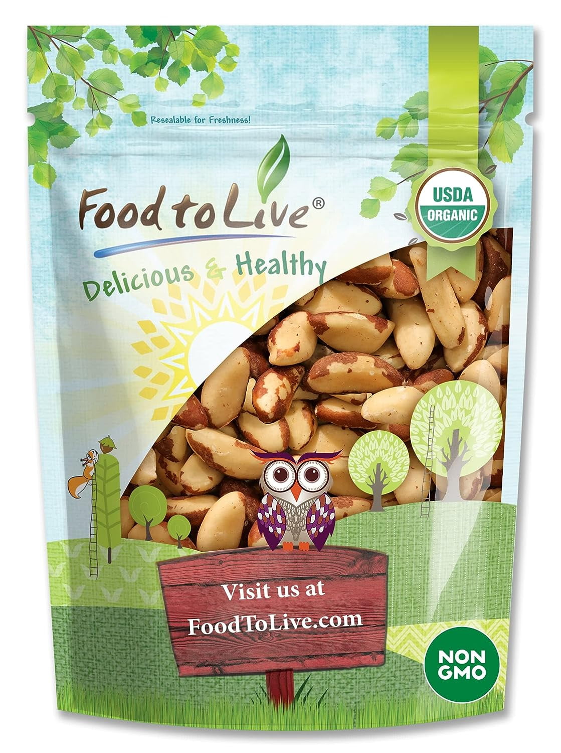 Food to Live Organic Brazil Nuts, 5 Pounds – Whole, Unsalted, Non-GMO ...