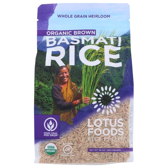 Organic Brown Basmati Rice Lotus Foods 30 Oz - Walmart.com