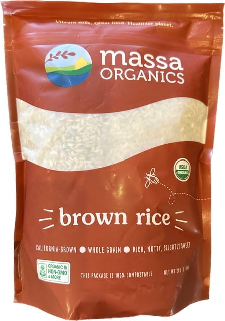 MASSA ORGANICS, Organic Brown Rice, Medium Grain, 2lb Bag, Nutty Flavor - Walmart.com