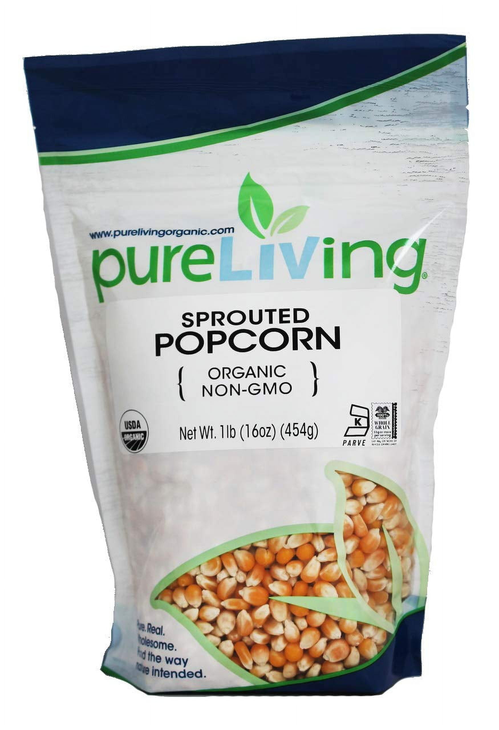 Organic CM31 SPROUTED Popcorn Kernels - 16 Ounce Bag - A wholesome ...