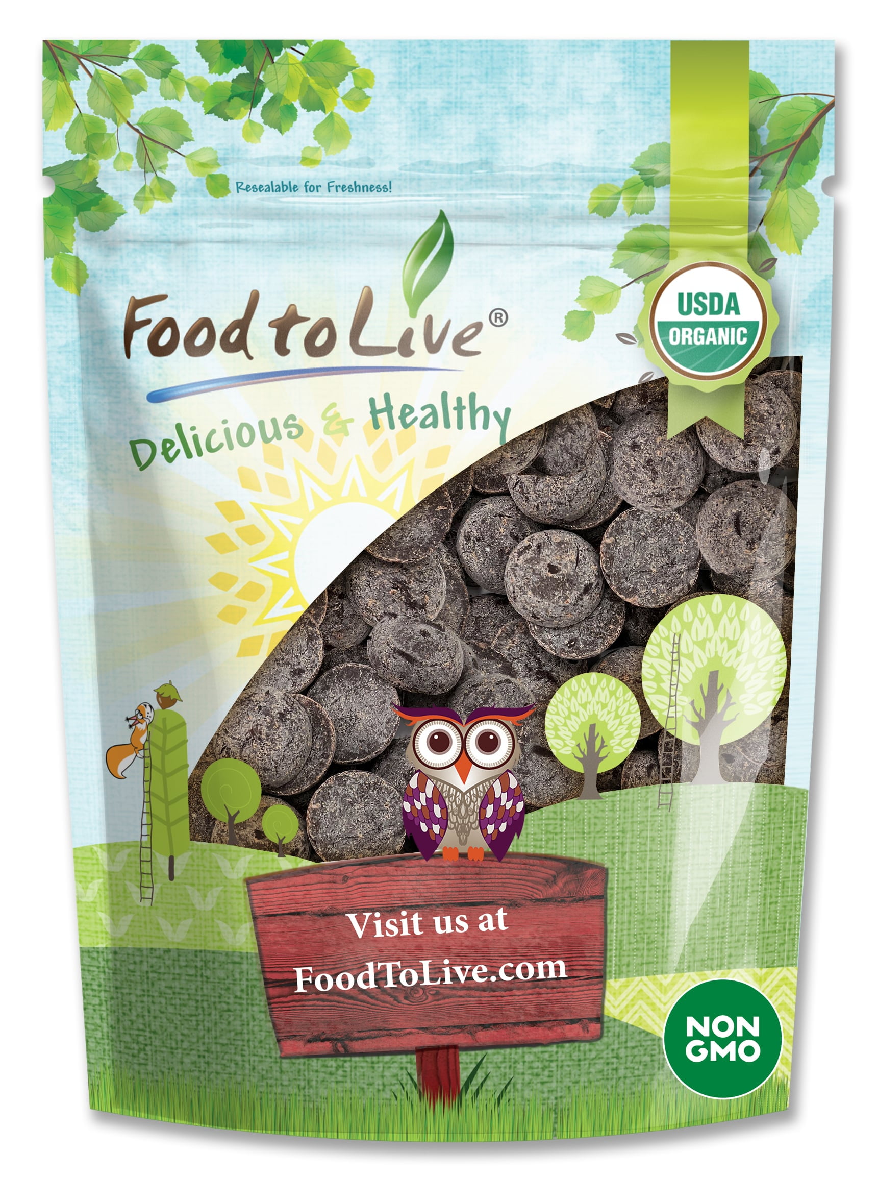 Organic Cacao Paste, 1 Pound — Non-GMO, Kosher, Raw, Vegan — by Food to ...