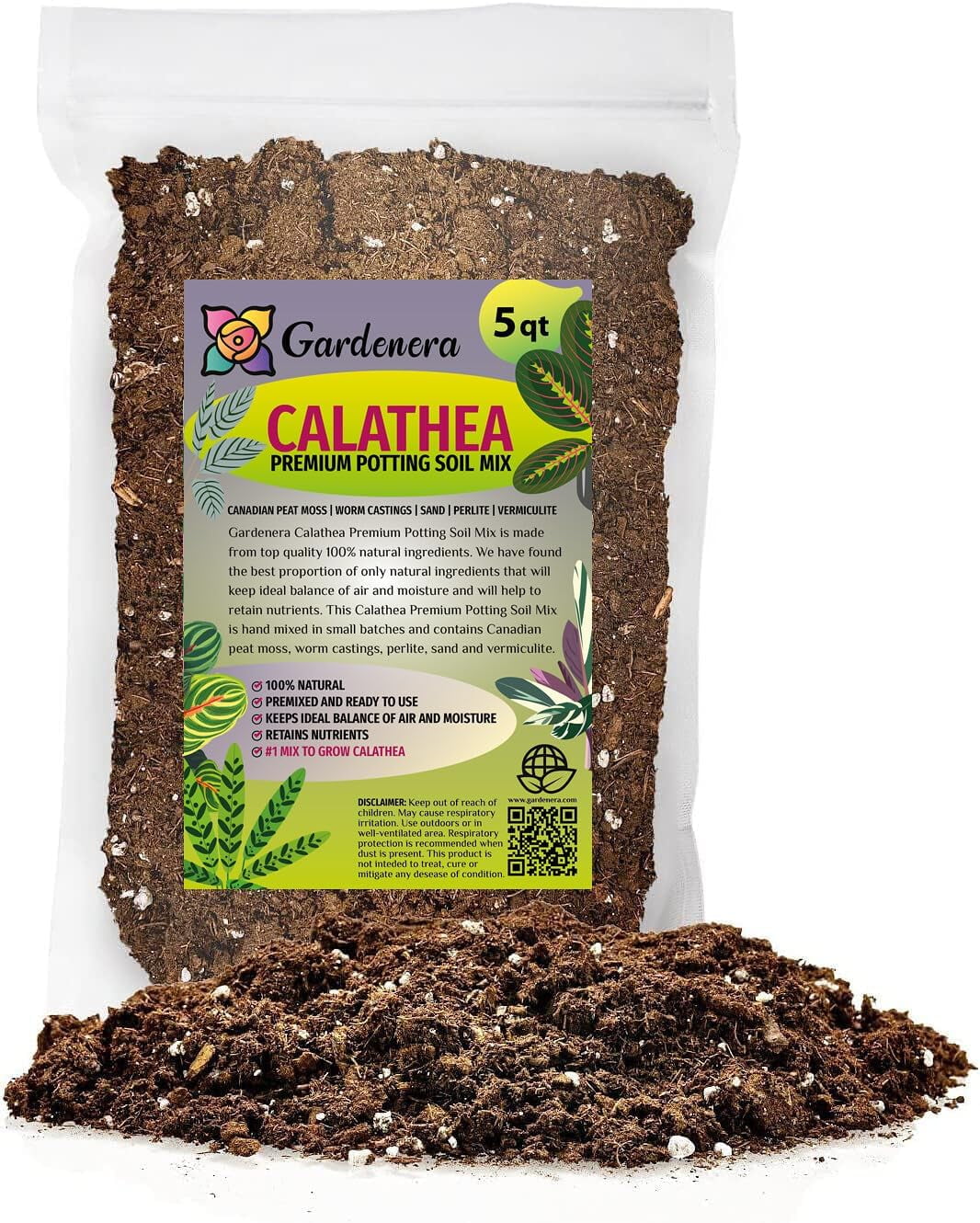 Organic Calathea Soil Mix by Gardenera - Cultivate Leaf Pattern ...