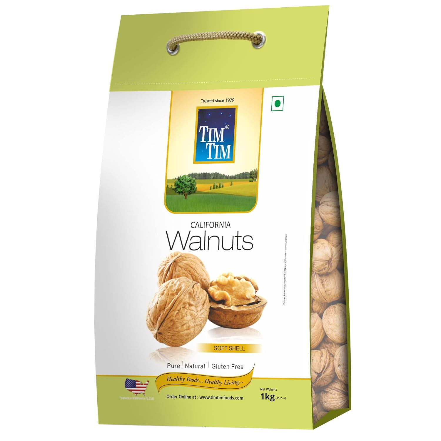 Organic California Inshell Walnuts By Tim Tim 1kg, | Rich In Protein ...