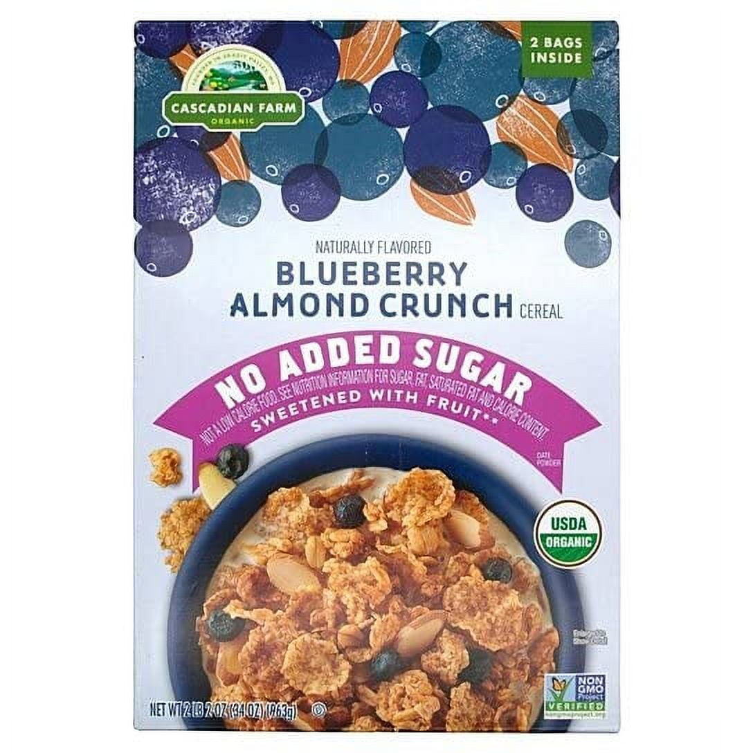 Cascadian Farm Blueberry Almond Crunch Cereal, 34 Oz, 2.12 Lbs ...
