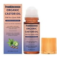 Organic Castor Oil with Rose Quartz Roller, 100% Pure Cold-Pressed ...