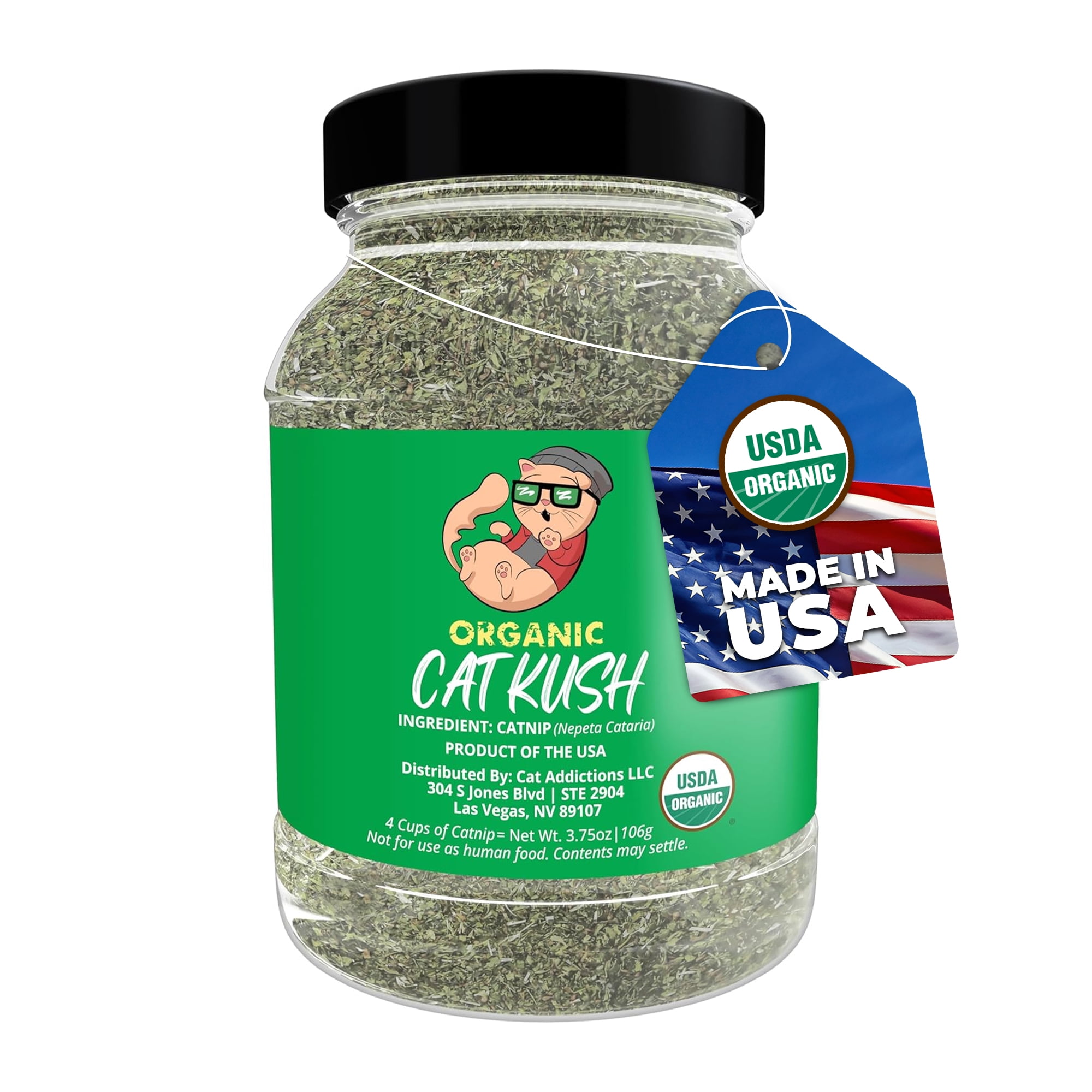 Organic Catnip by Cat Kush, Safe Premium Blend Perfect for Cats, Instilled with Maximized ...