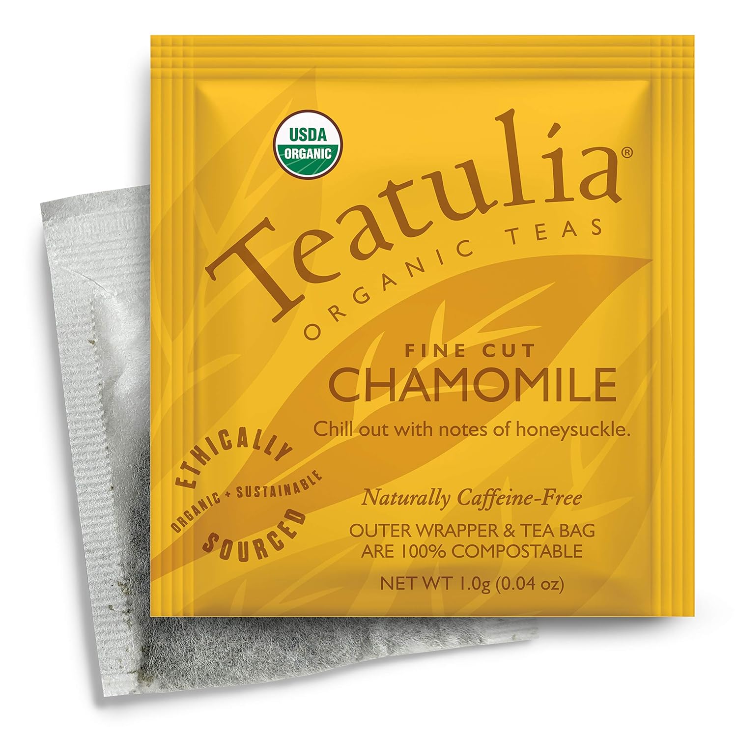 Organic Chamomile Tea Bags (50 Wrapped Tea Bags) | 100% Compostable ...