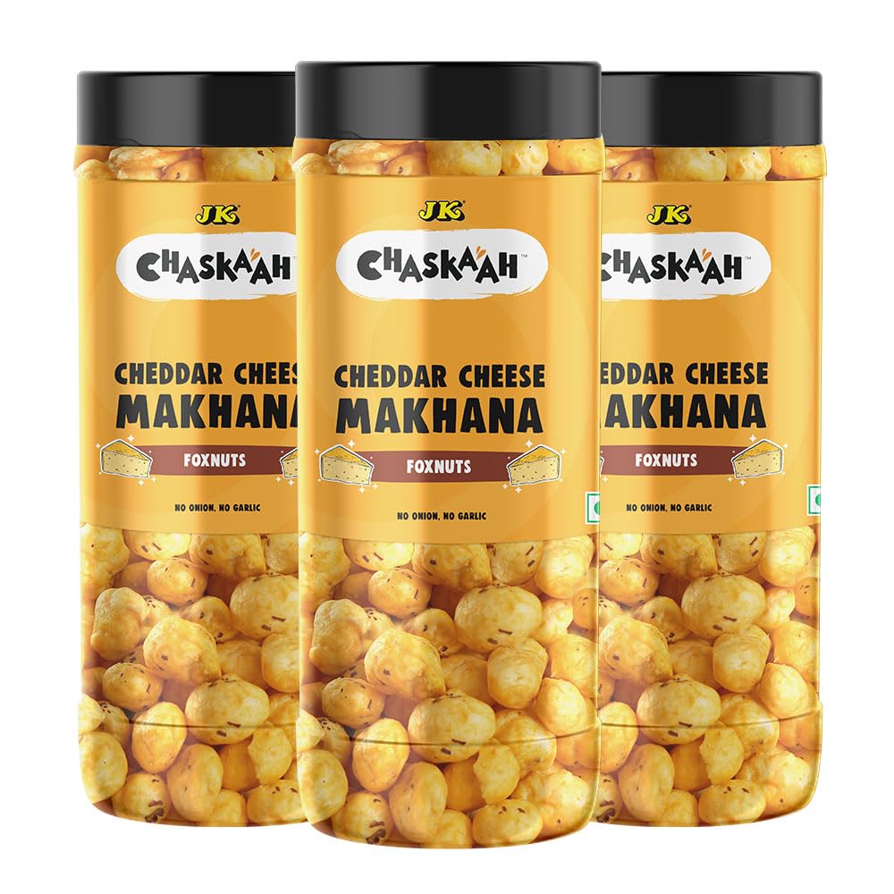 Organic Chaskaah Cheddar Cheese Makhana (Foxnuts) By Jk 210gm, (70gm ...